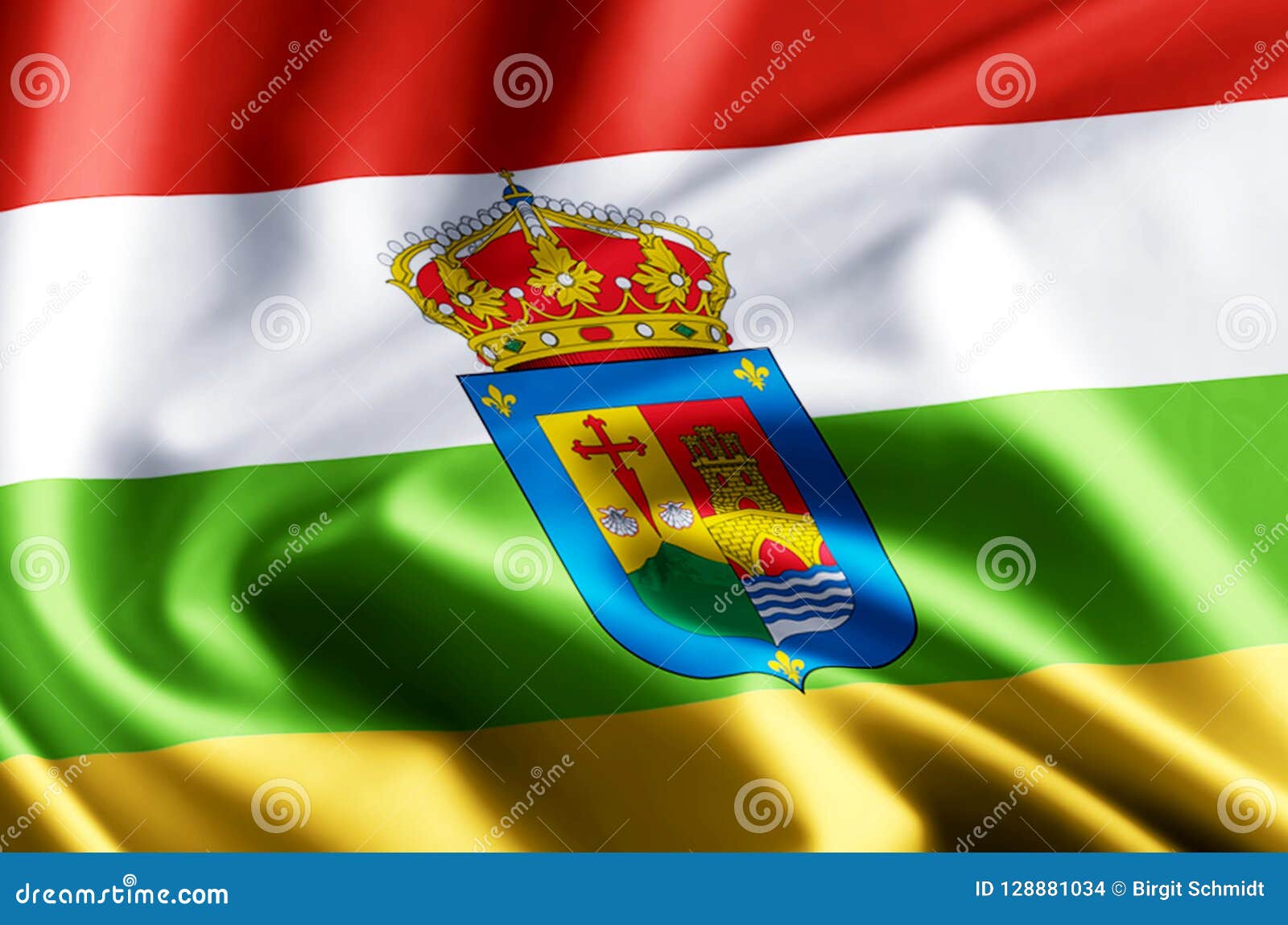 Ejemplo De La Bandera De La Rioja Stock de ilustración - Ilustración de ...