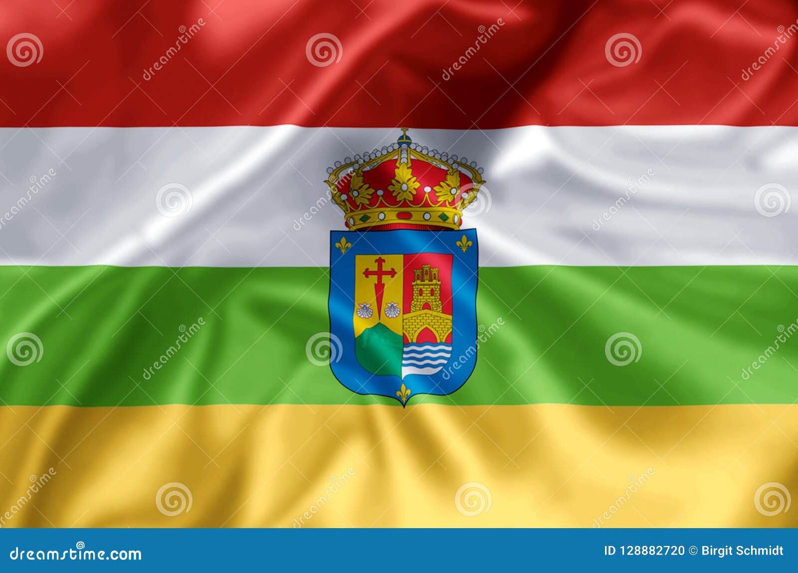 Ejemplo De La Bandera De La Rioja Stock de ilustración - Ilustración de ...