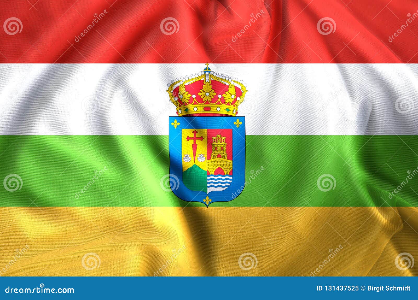 Ejemplo De La Bandera De La Rioja Stock de ilustración - Ilustración de ...