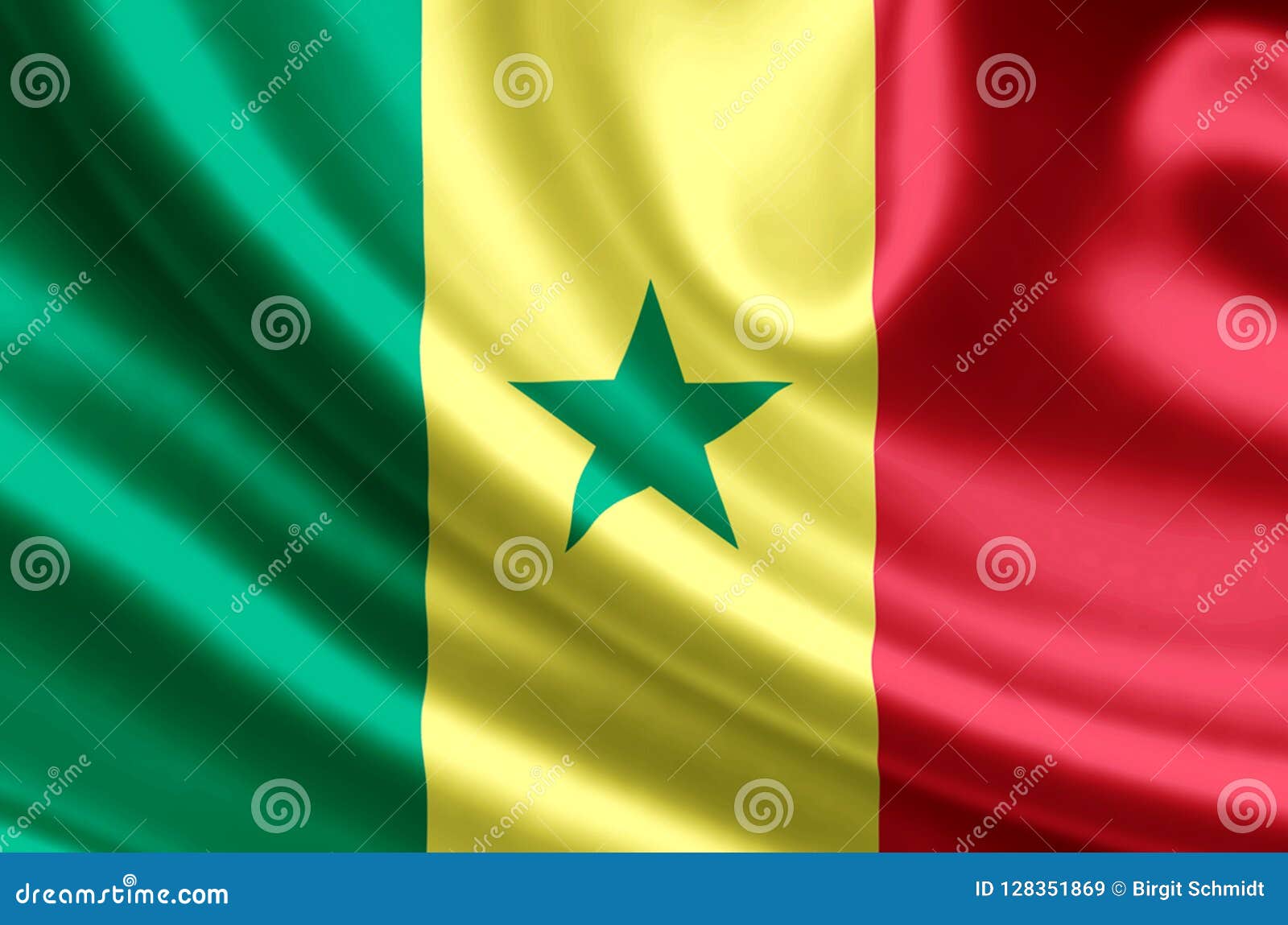Ejemplo De La Bandera De Senegal Stock de ilustración - Ilustración de ...