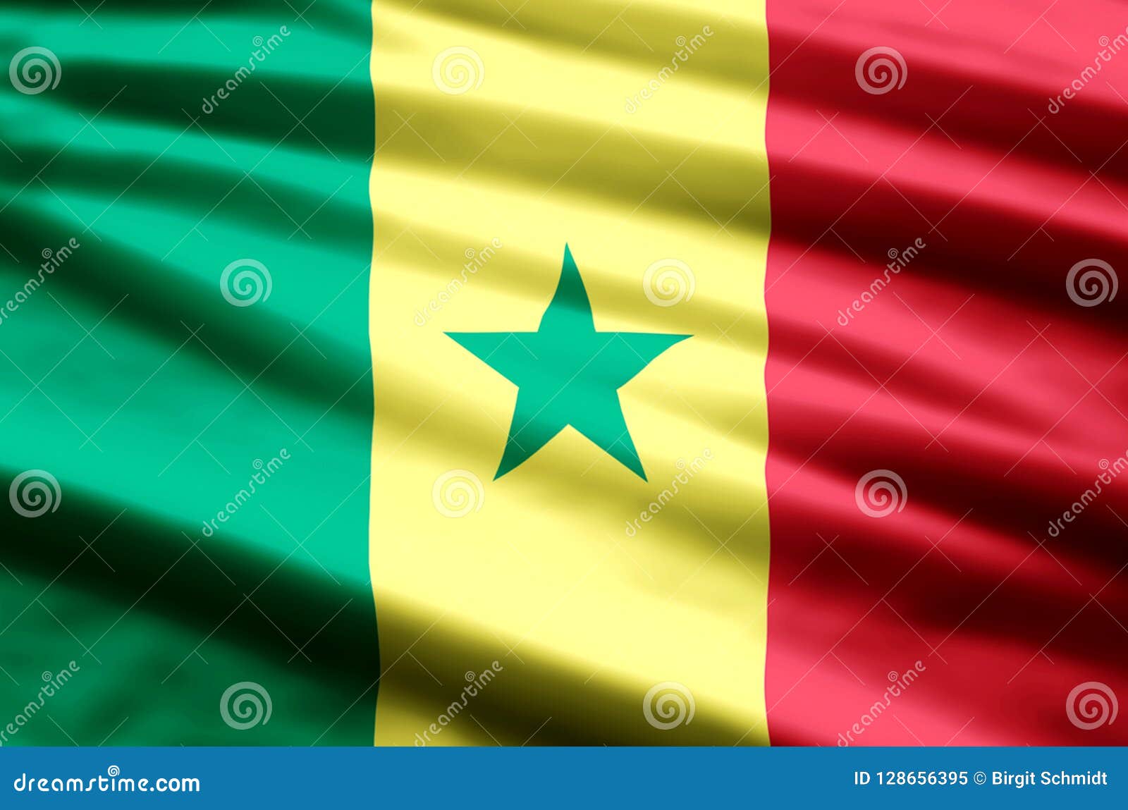 Ejemplo De La Bandera De Senegal Stock de ilustración - Ilustración de ...
