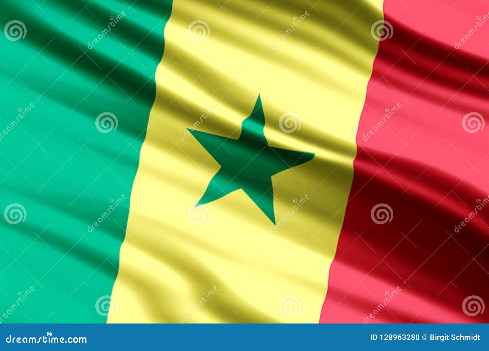 Ejemplo De La Bandera De Senegal Stock de ilustración - Ilustración de ...