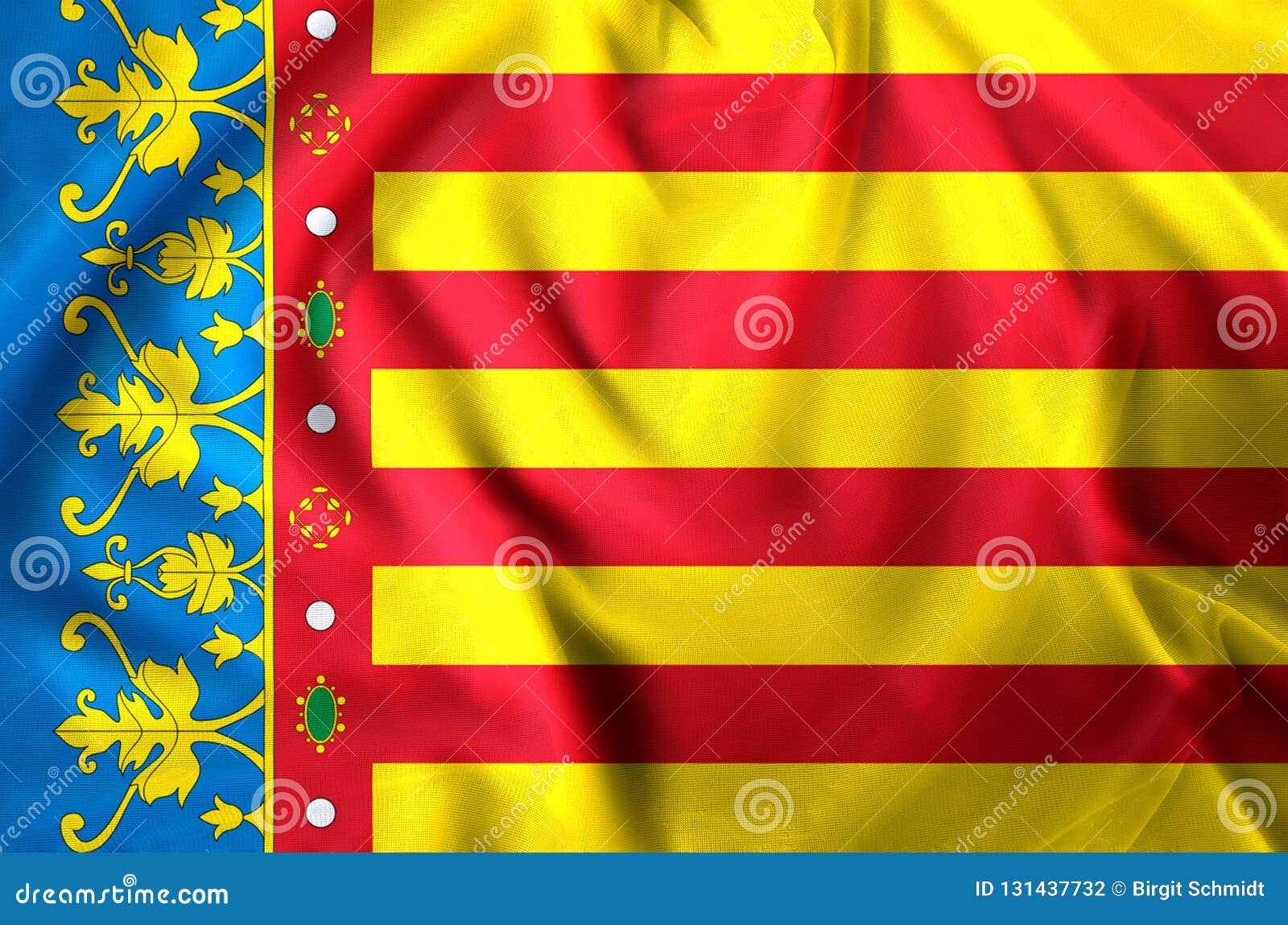 Ejemplo De La Bandera De Valencia Stock de ilustración - Ilustración de ...