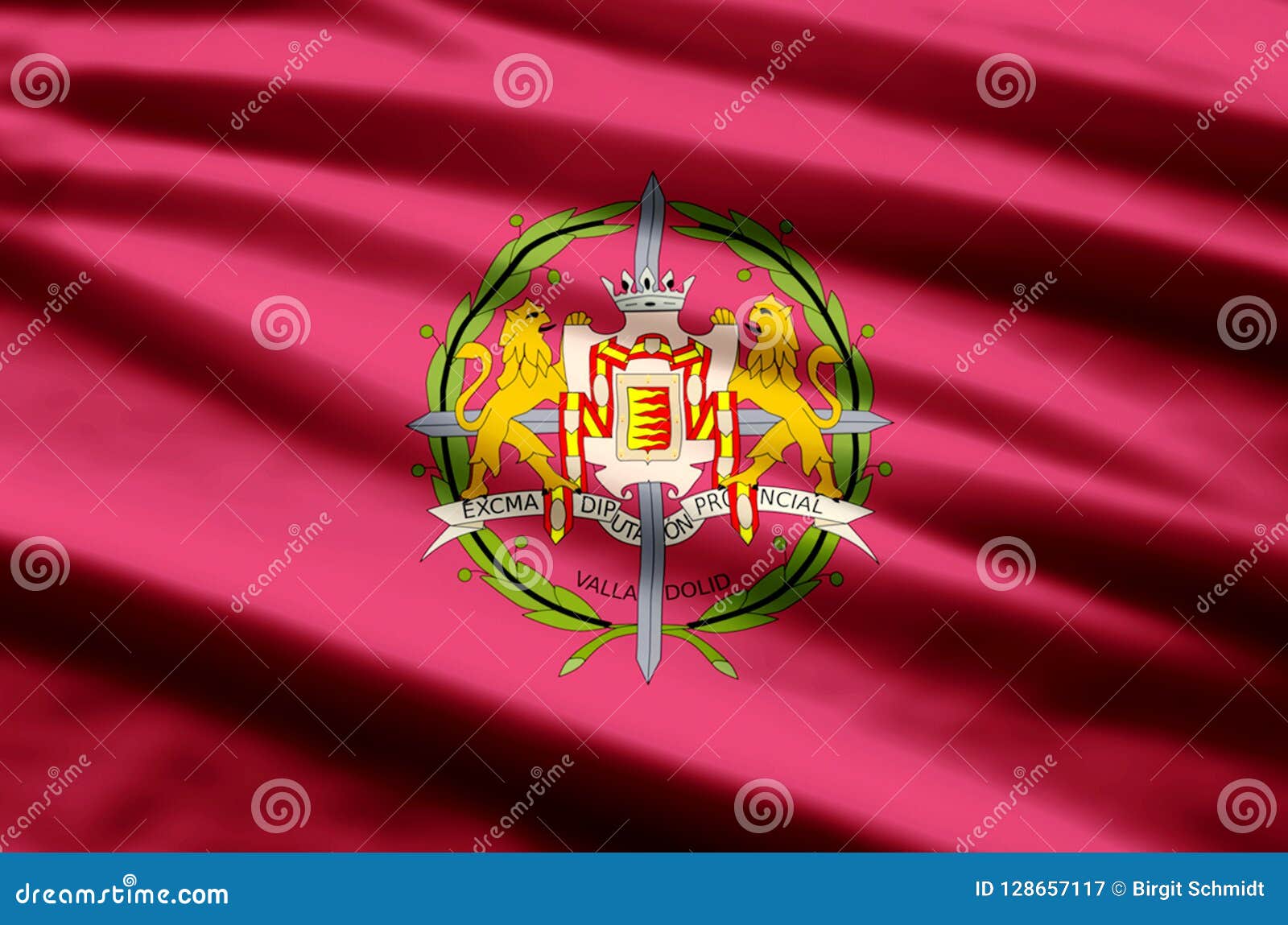 Ejemplo De La Bandera De Valladolid Stock de ilustración - Ilustración ...