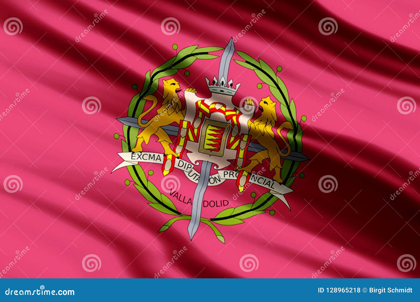 Ejemplo De La Bandera De Valladolid Stock de ilustración - Ilustración ...