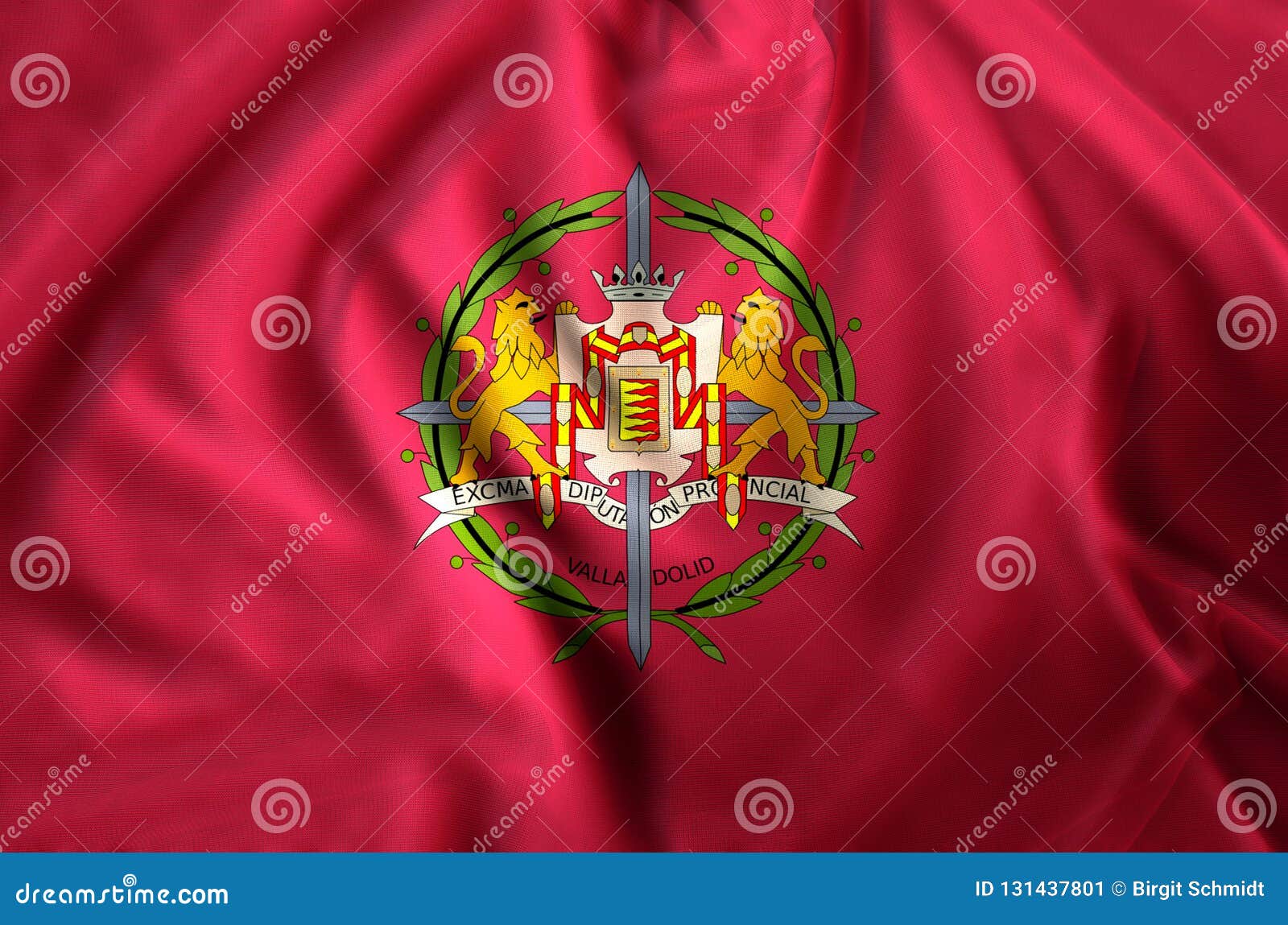Ejemplo De La Bandera De Valladolid Stock de ilustración - Ilustración ...