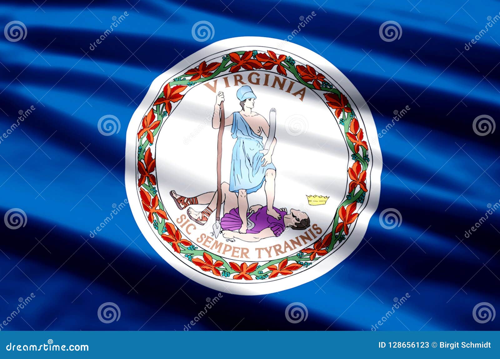 Ejemplo De La Bandera De Virginia Stock de ilustración - Ilustración de ...