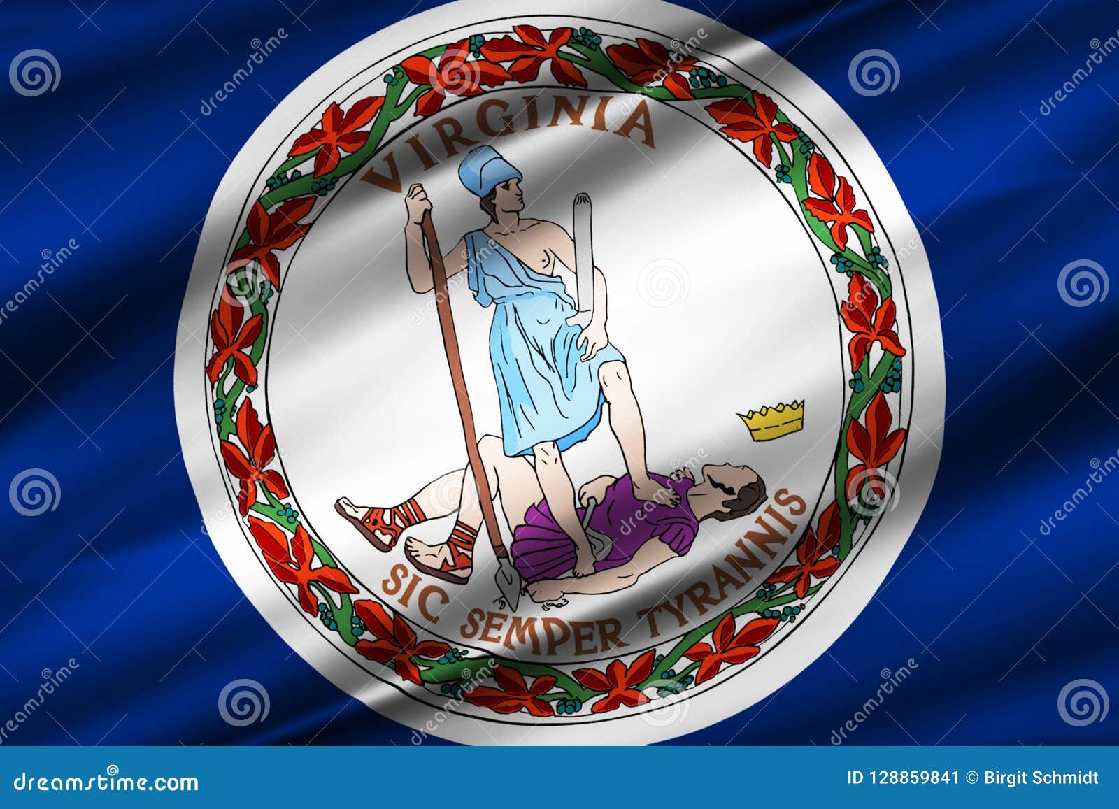 Ejemplo De La Bandera De Virginia Stock de ilustración - Ilustración de ...