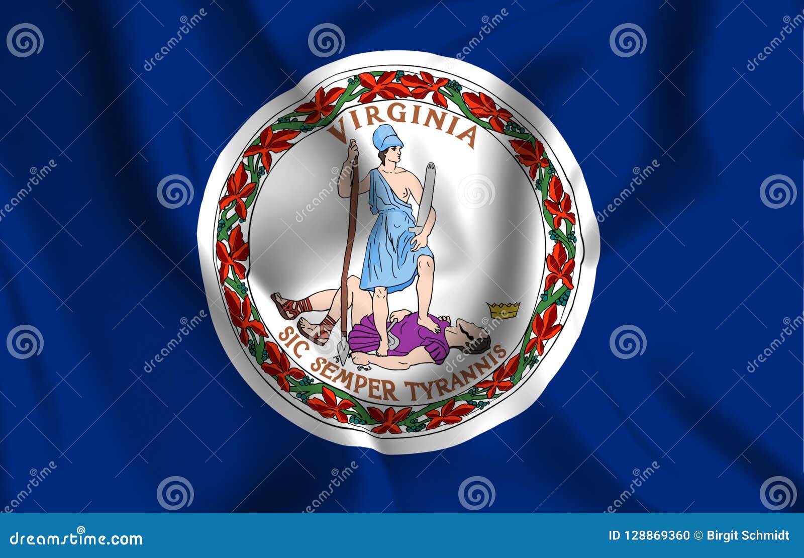 Ejemplo De La Bandera De Virginia Stock de ilustración - Ilustración de ...