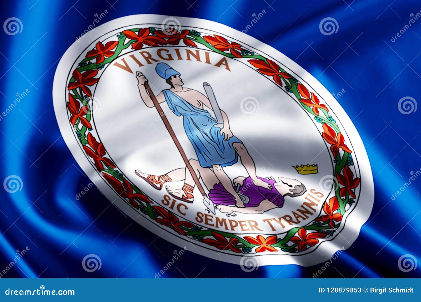 Ejemplo De La Bandera De Virginia Stock de ilustración - Ilustración de ...