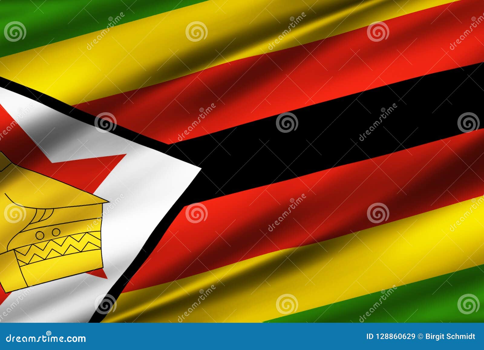 Ejemplo De La Bandera De Zimbabwe Stock de ilustración - Ilustración de ...