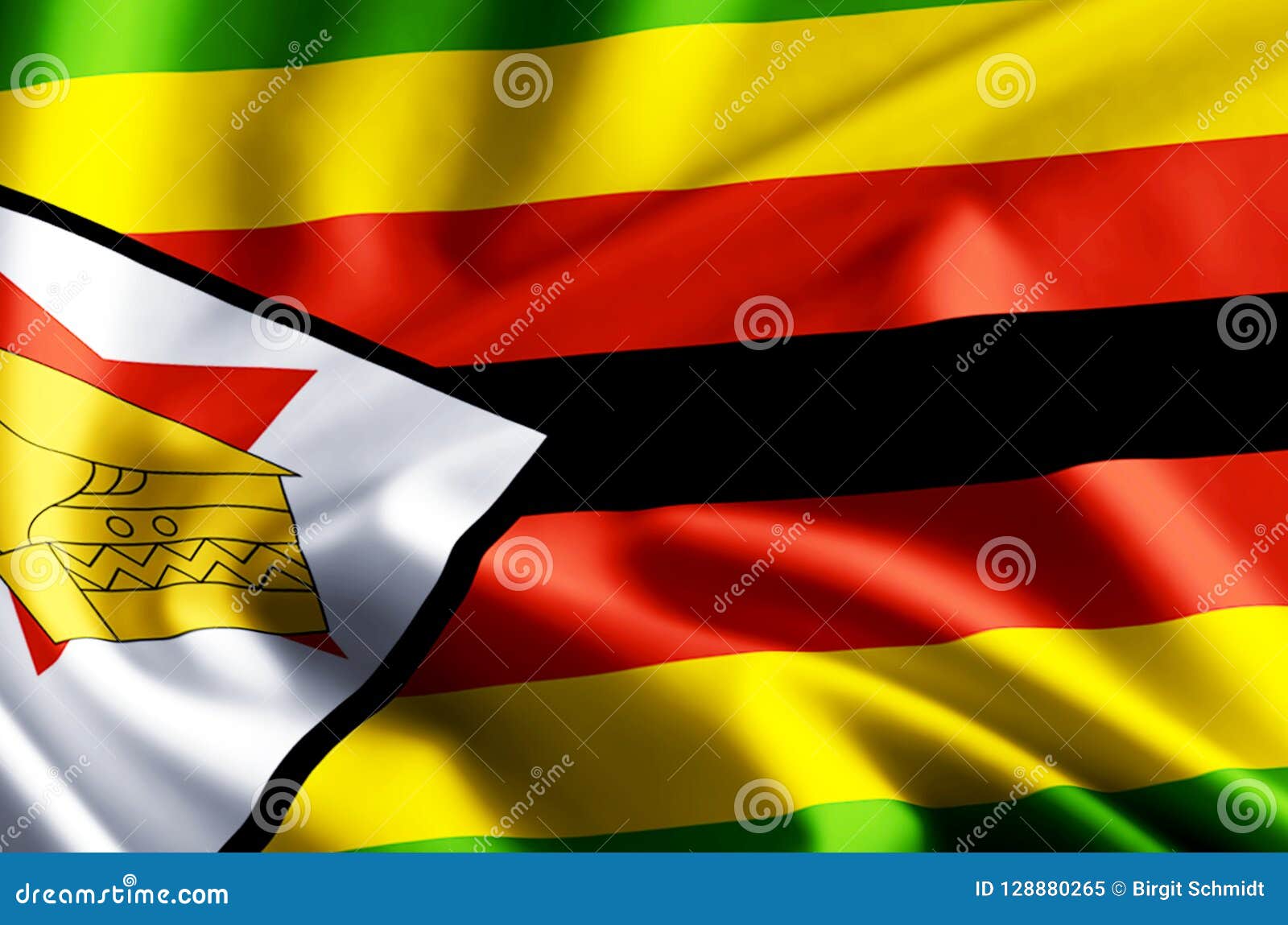 Ejemplo De La Bandera De Zimbabwe Stock de ilustración - Ilustración de ...