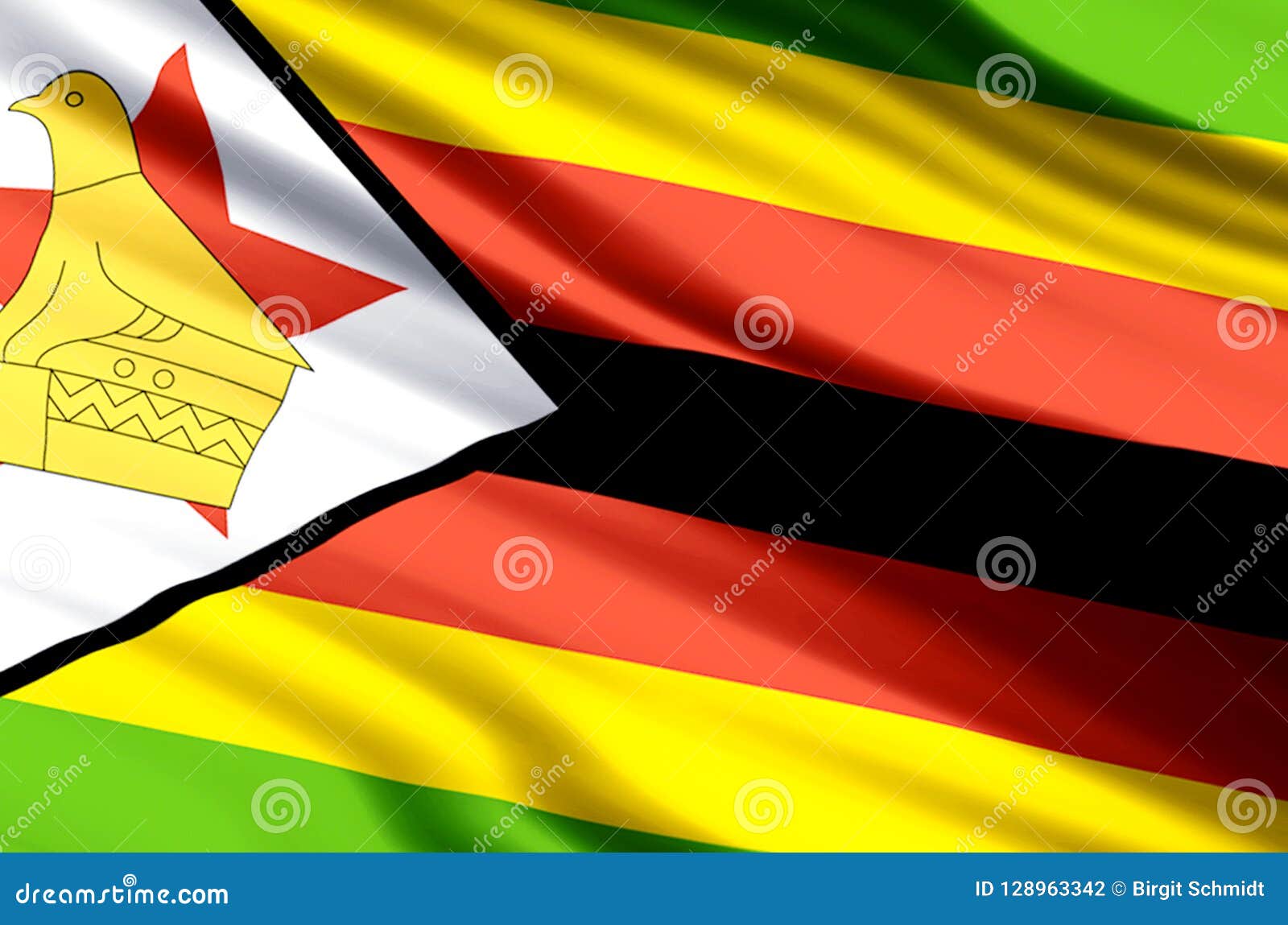 Ejemplo De La Bandera De Zimbabwe Stock de ilustración - Ilustración de ...