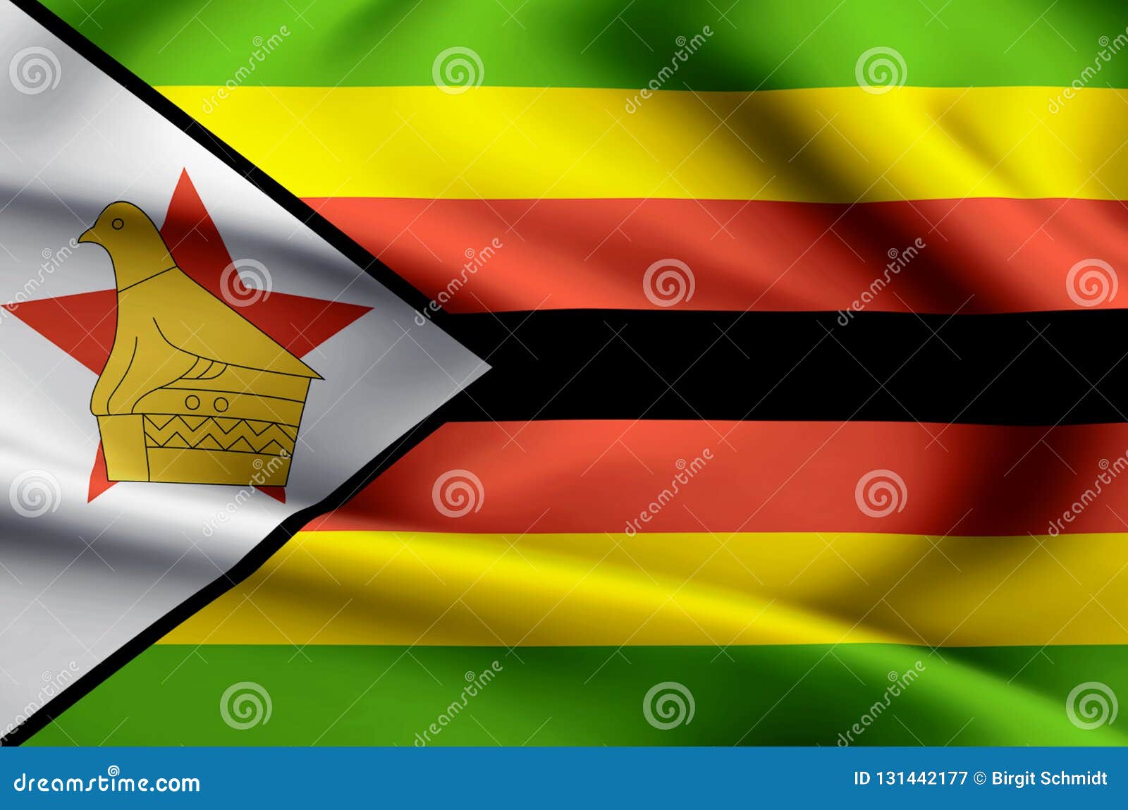 Ejemplo De La Bandera De Zimbabwe Stock de ilustración - Ilustración de ...