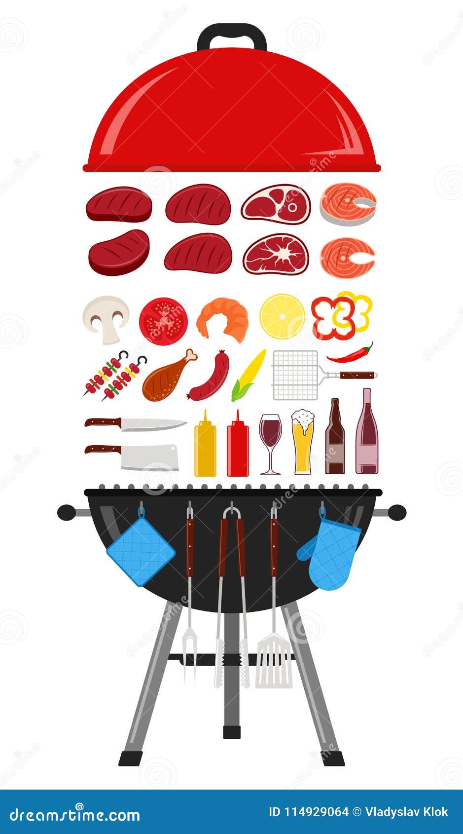 Ejemplo De La Barbacoa Del Vector Ilustración del Vector - Ilustración ...