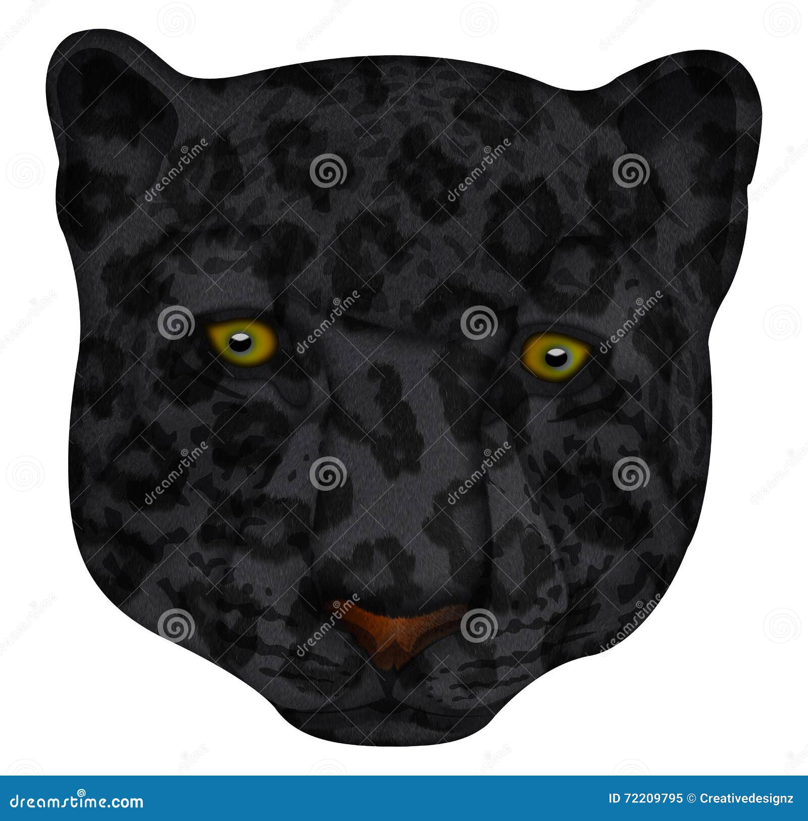 Ejemplo De La Cara De La Pantera Stock de ilustración - Ilustración de ...