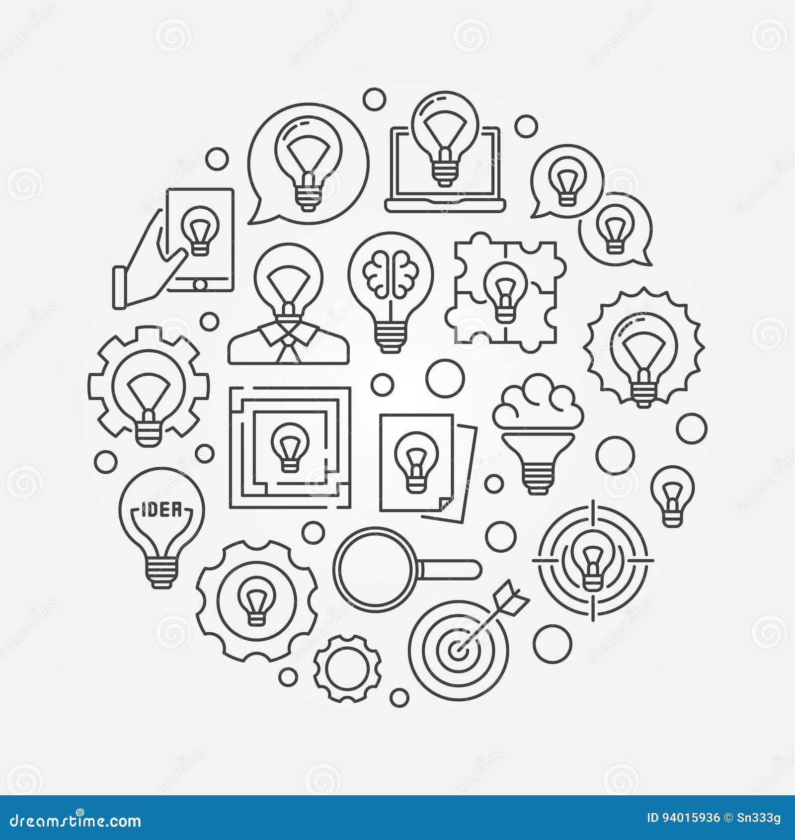 Ejemplo De La Circular De La Idea Ilustración del Vector - Ilustración ...