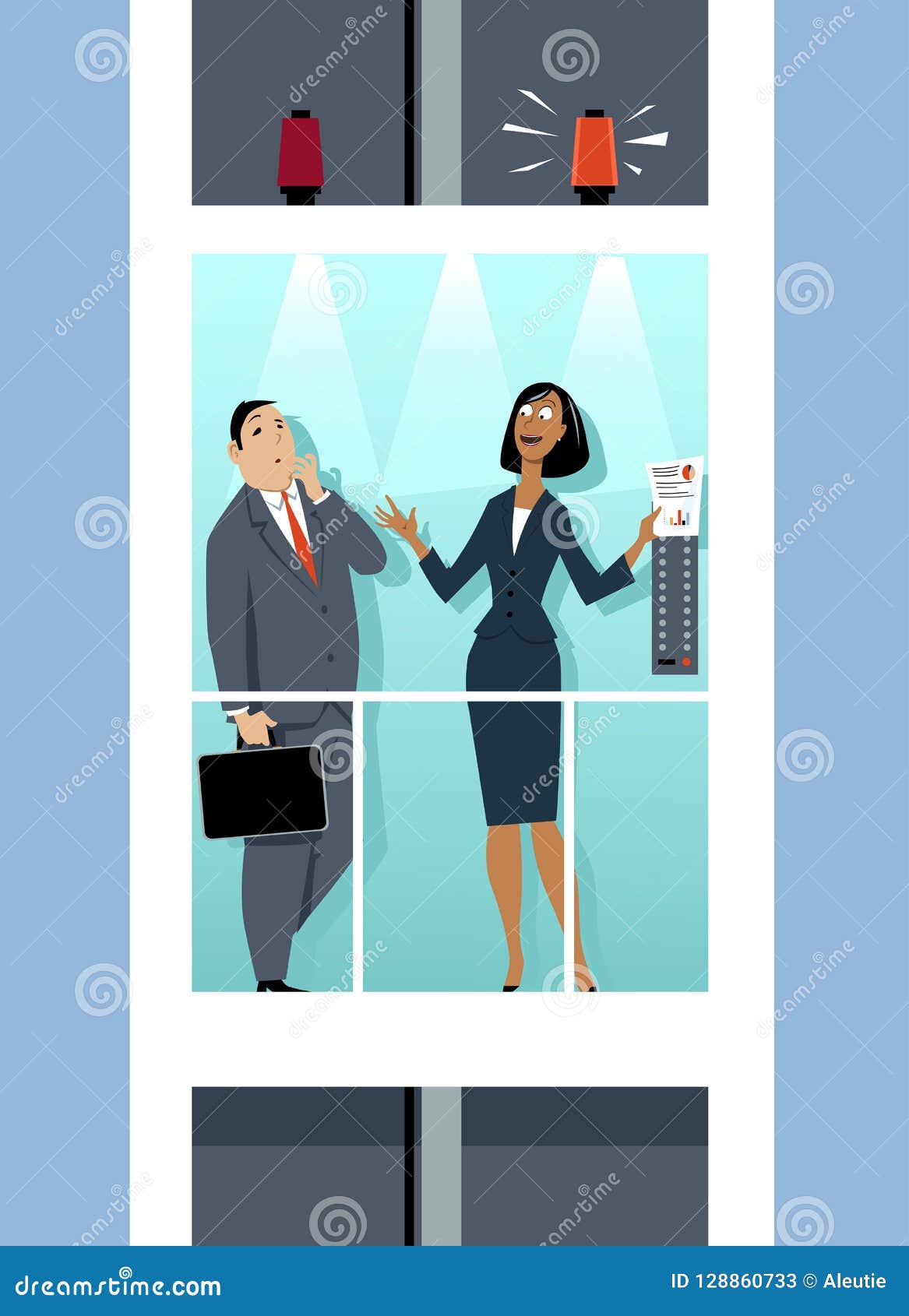 Ejemplo De La Echada Del Elevador Ilustración del Vector - Ilustración ...