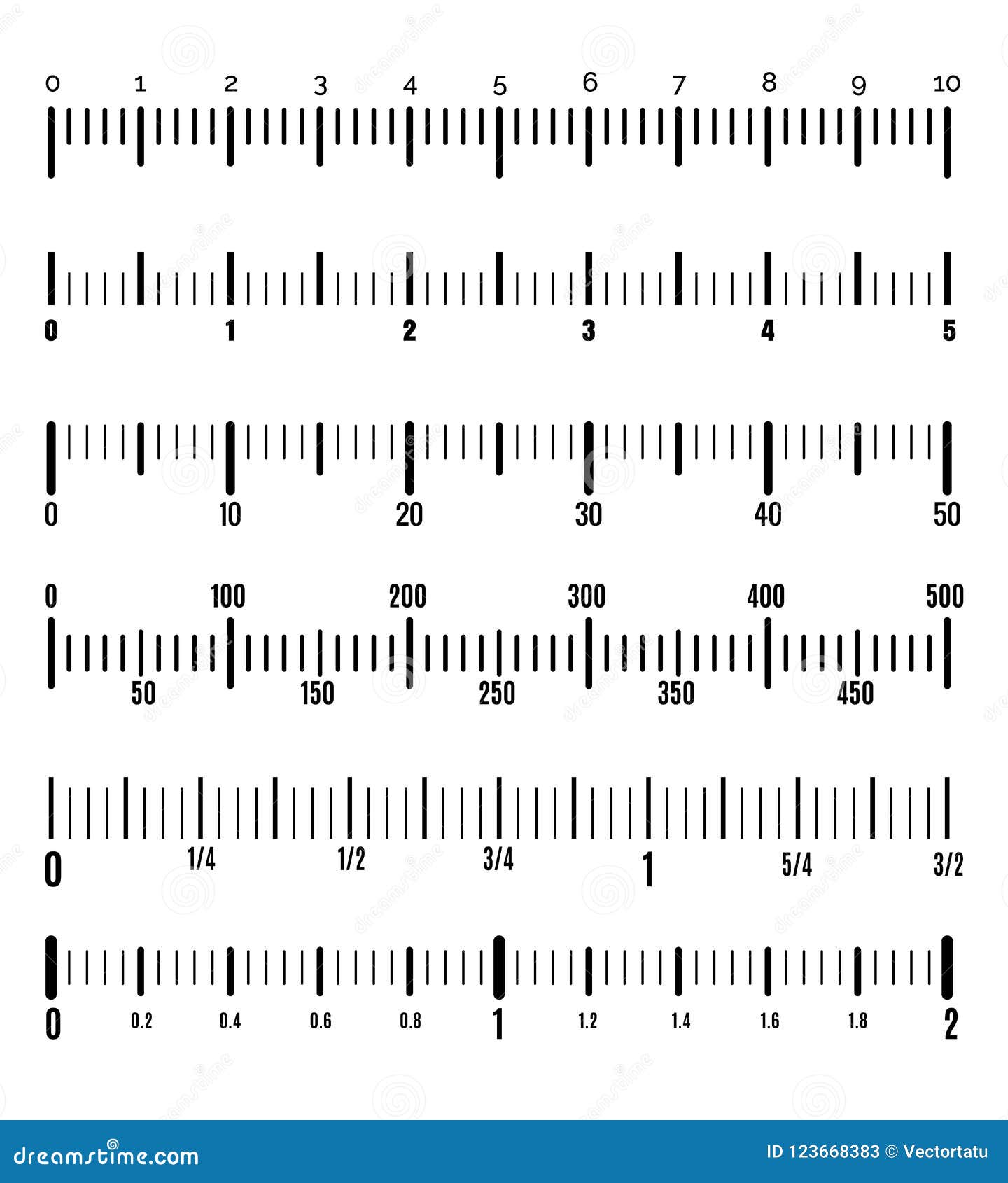 Ejemplo De La Graduación De La Regla Ilustración del Vector ...