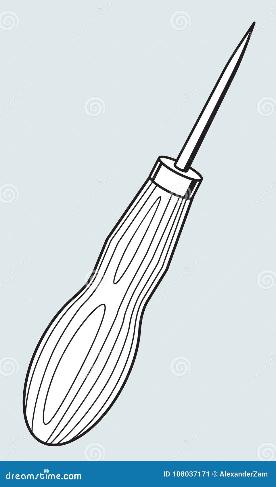 Ejemplo De La Herramienta De La Lezna Ilustración del Vector ...