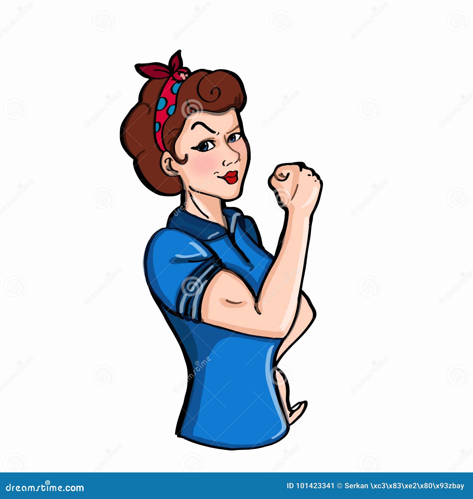 Ejemplo De La Historieta De La Mujer Del Poder Ilustración del Vector ...