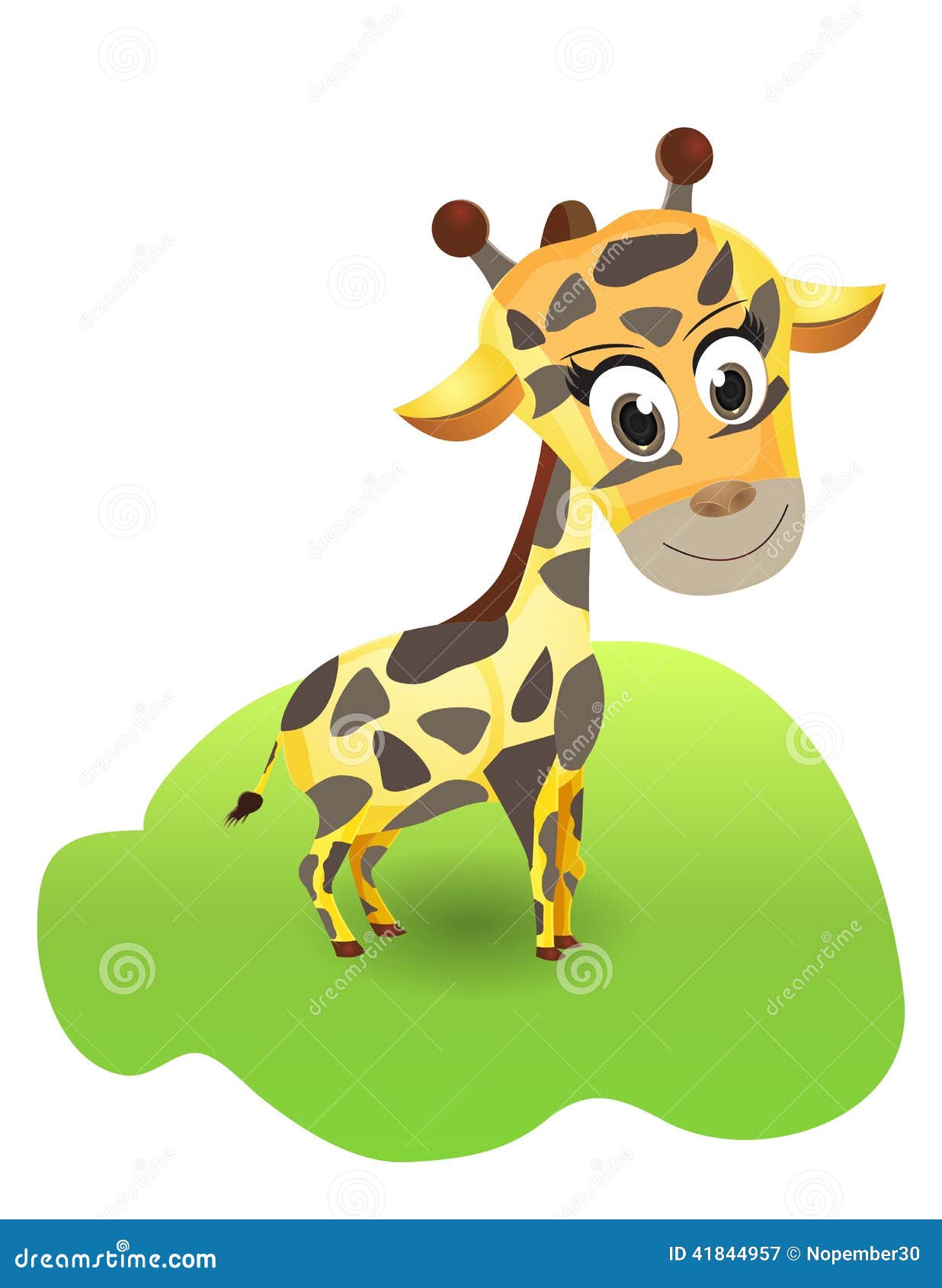 Ejemplo de la jirafa linda ilustración del vector. Ilustración de ...