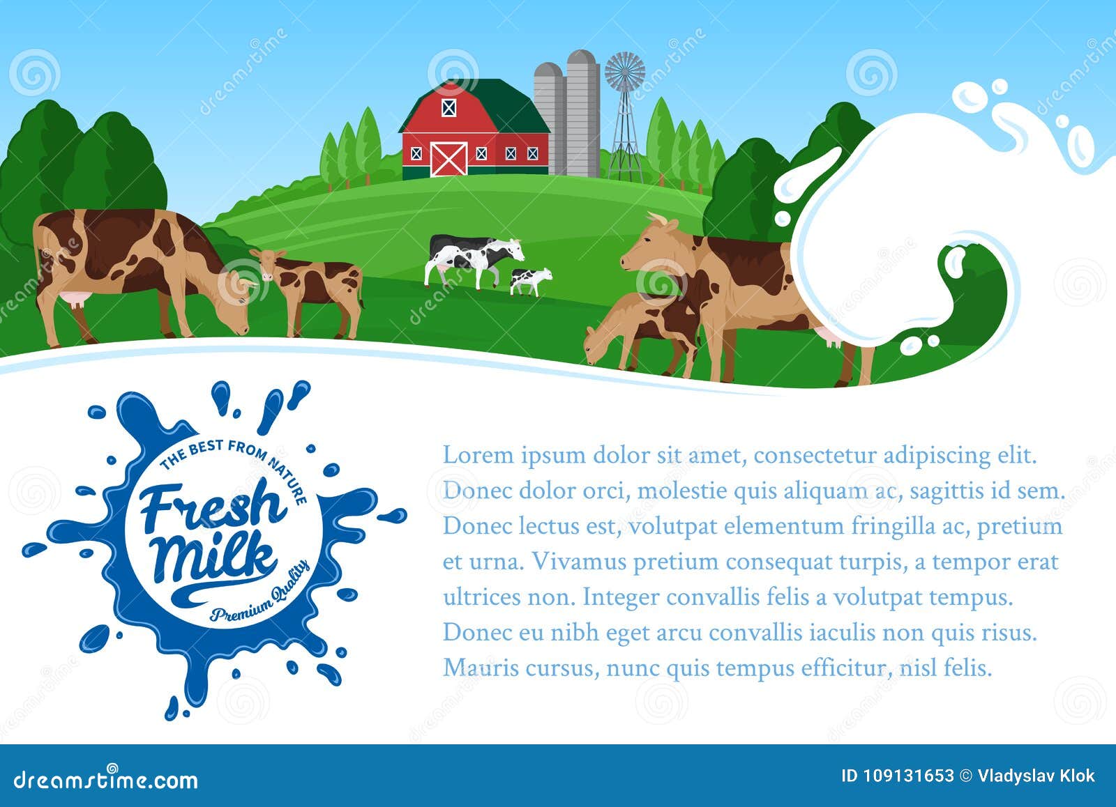 Ejemplo De La Leche Del Vector Ilustración del Vector - Ilustración de ...