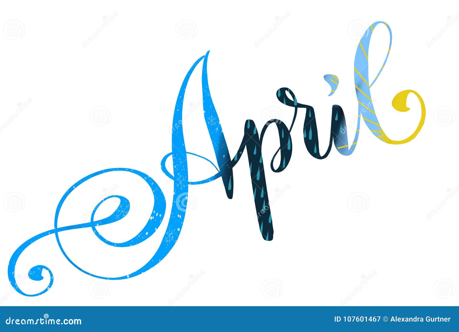 Ejemplo De La Palabra Abril Stock de ilustración - Ilustración de tenga ...