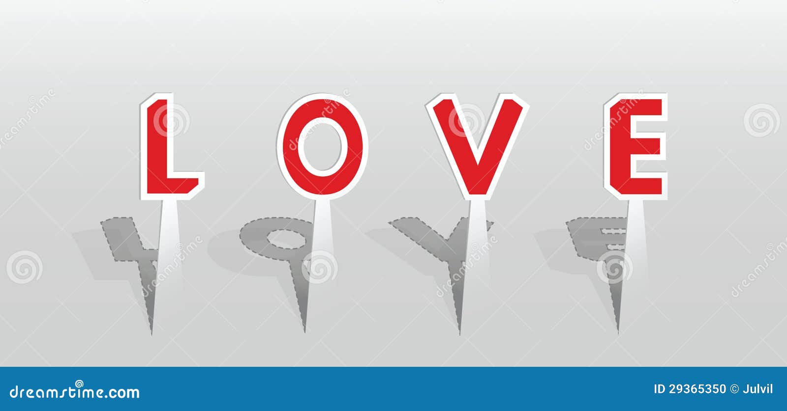 Ejemplo De La Palabra Del Amor Ilustración del Vector - Ilustración de ...