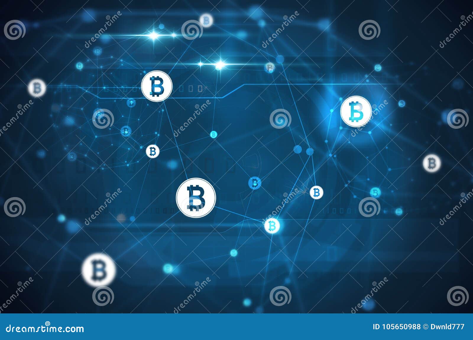 Ejemplo De La Red De Bitcoin Stock de ilustración - Ilustración de ...