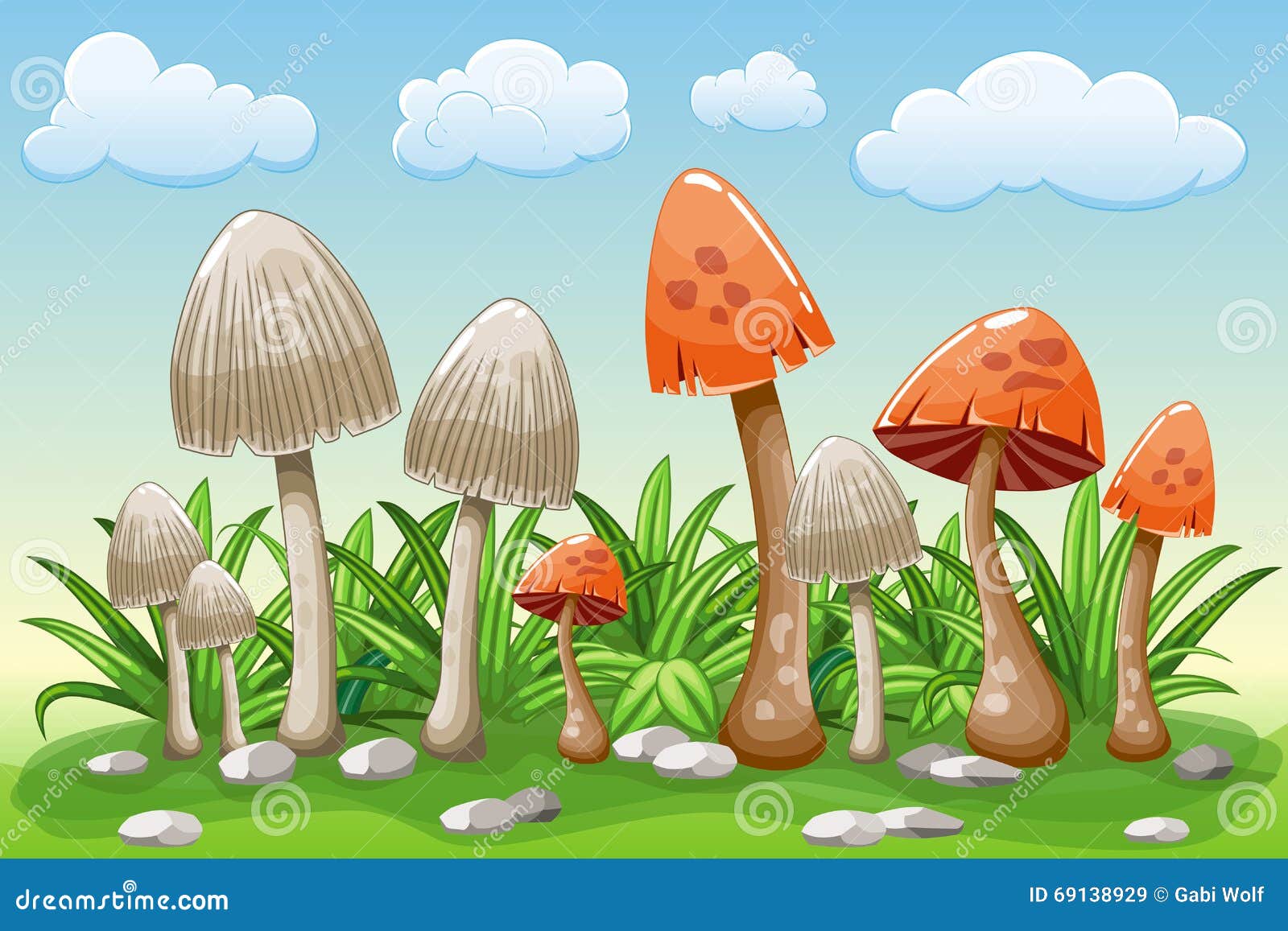 Ejemplo De Las Setas De La Historieta Ilustración del Vector ...