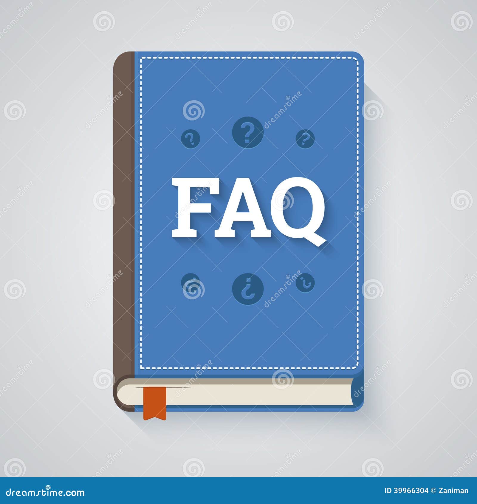 Ejemplo De Libro Del FAQ En Estilo Plano. Ilustración del Vector ...