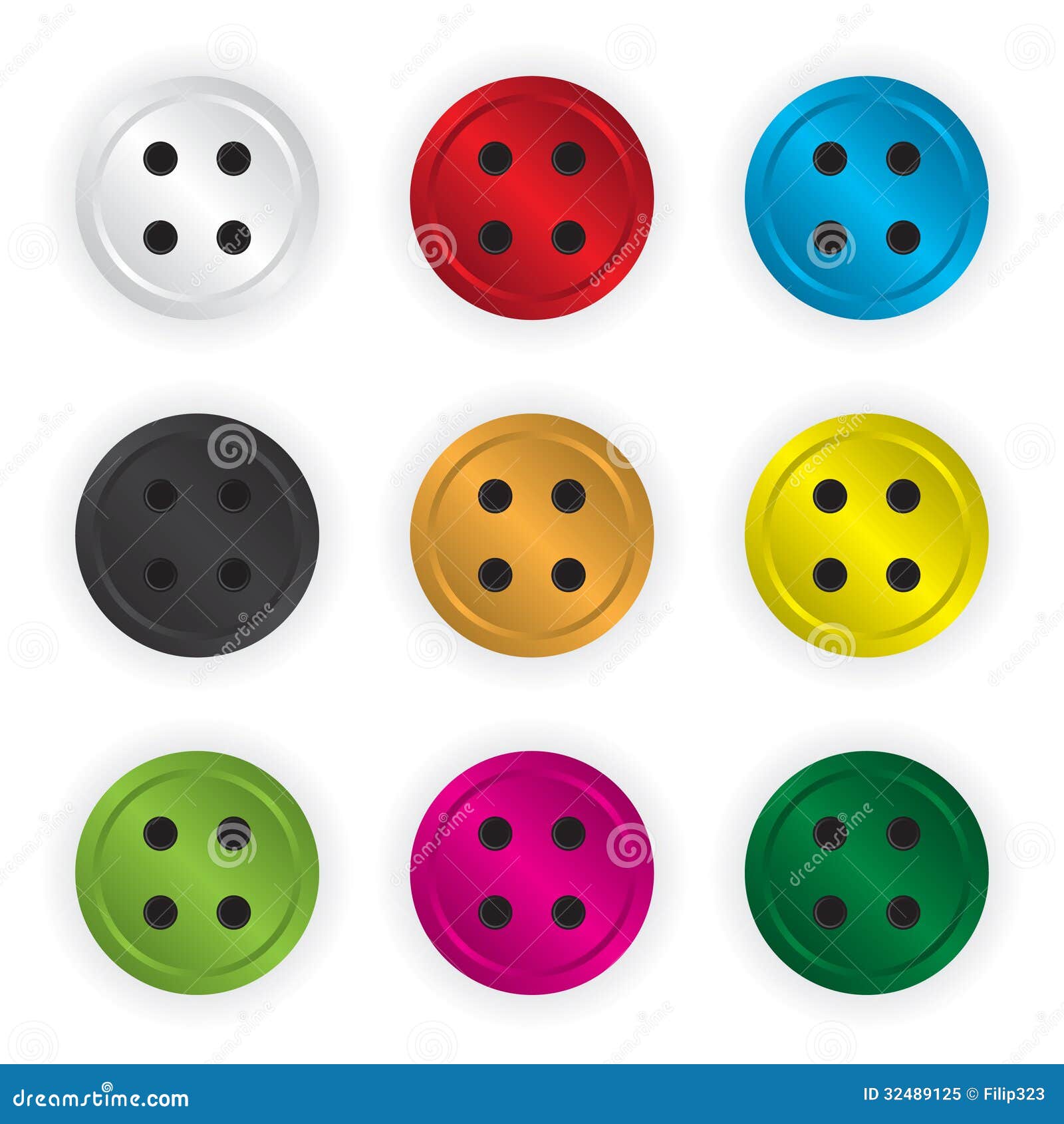 Ejemplo De Los Botones De La Ropa Ilustración del Vector - Ilustración ...