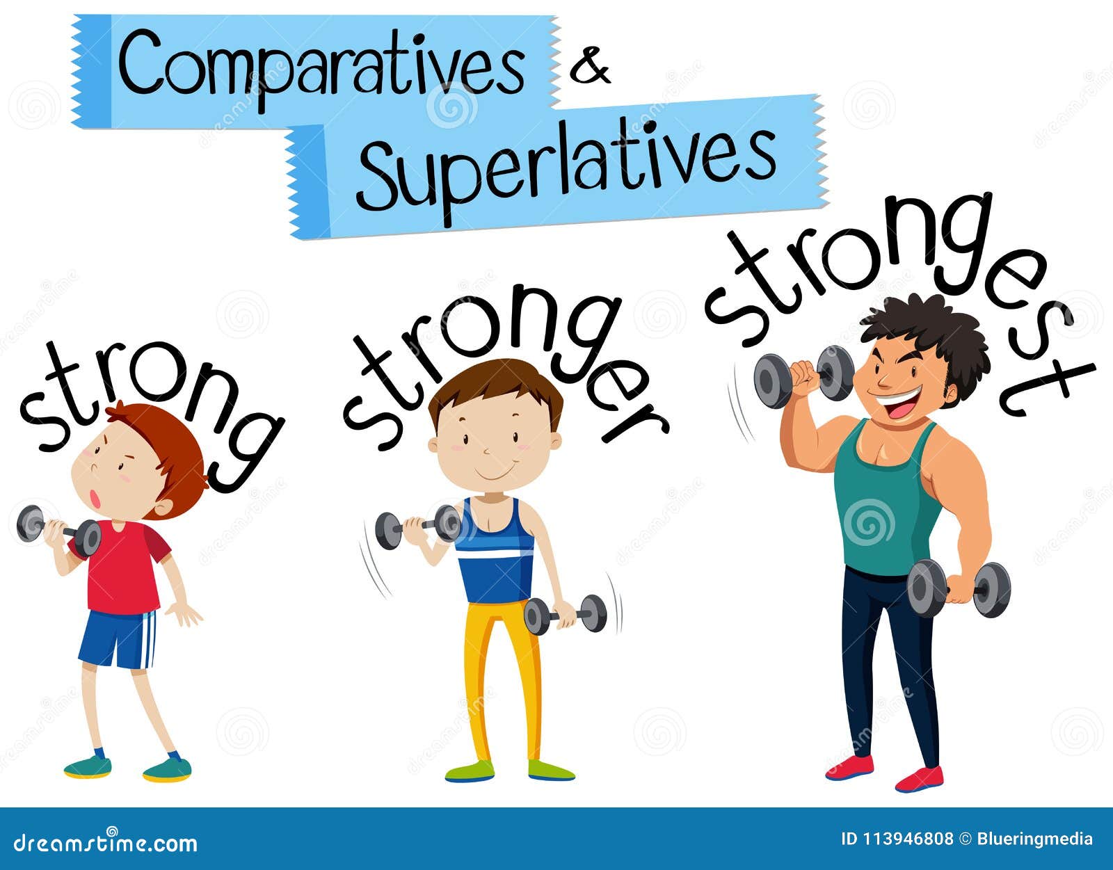 Ejemplo De Los Comparativos Y De Los Superlativos Ilustración del ...
