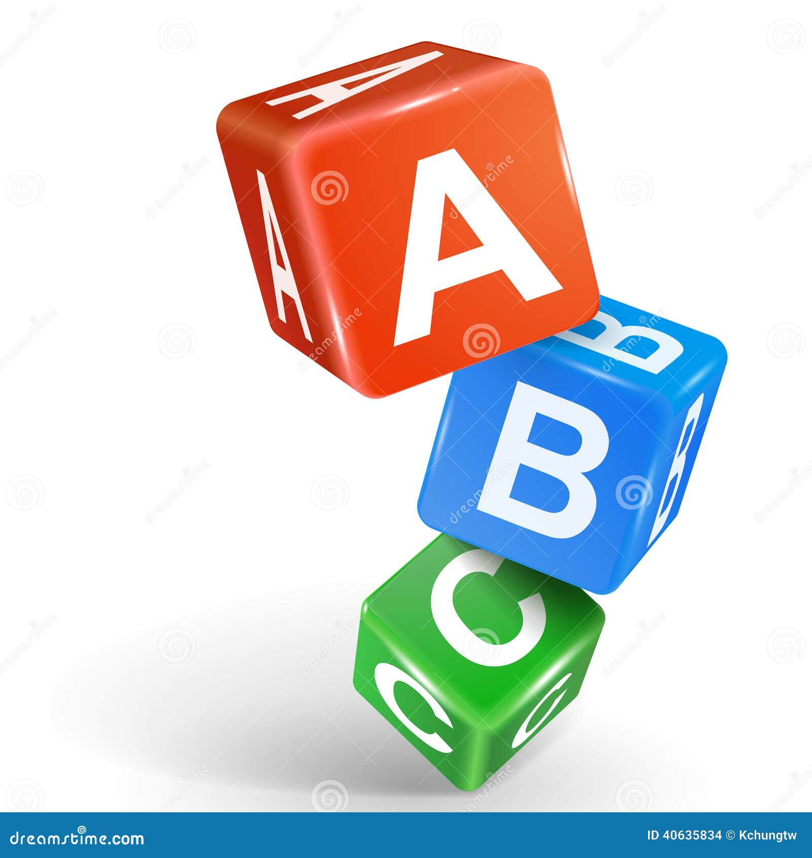 Ejemplo De Los Dados 3d Con La Palabra ABC Ilustración del Vector ...