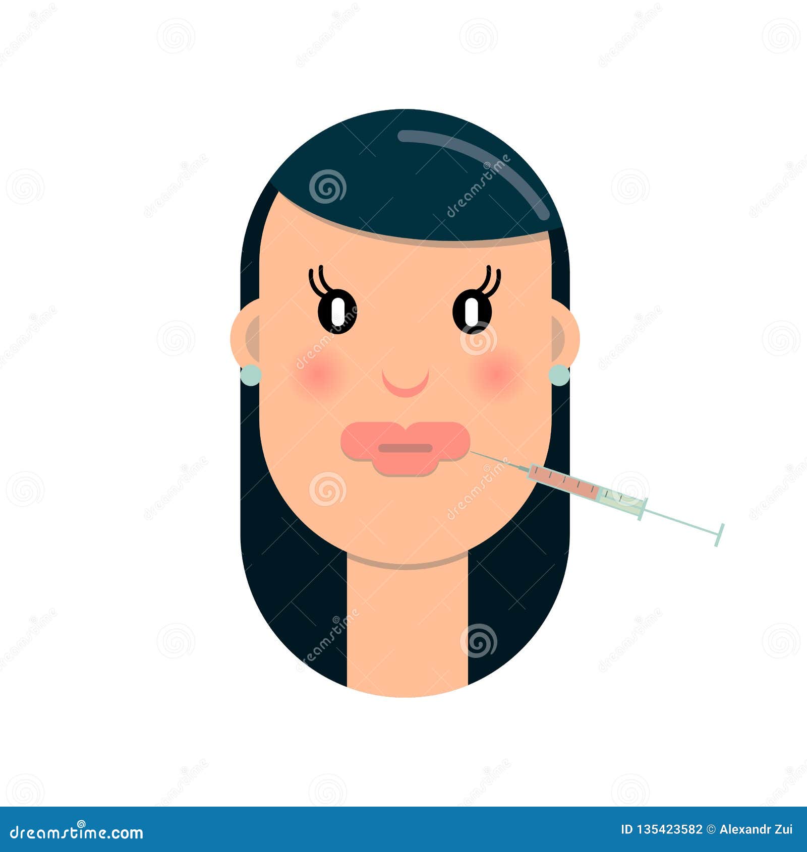 Ejemplo De Los Labios De Botox Ilustración del Vector - Ilustración de ...