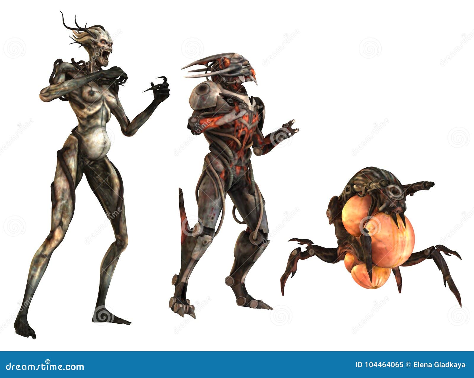 Ejemplo De Los Monstruos 3d De Los Cyborgs Stock de ilustración ...