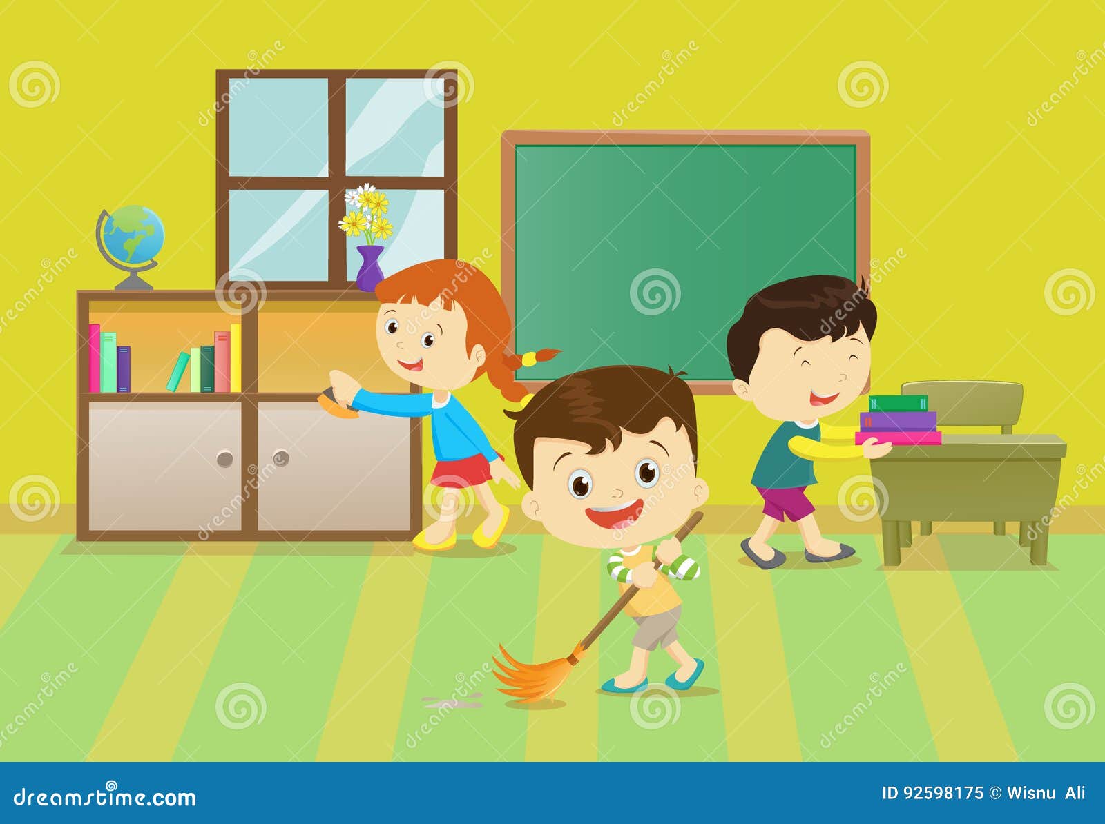 Ejemplo De Los Niños Que Limpian La Sala De Clase Ilustración del ... Ejemplo De Los Niños Que Limpian La Sala De Clase Ilustración del ...