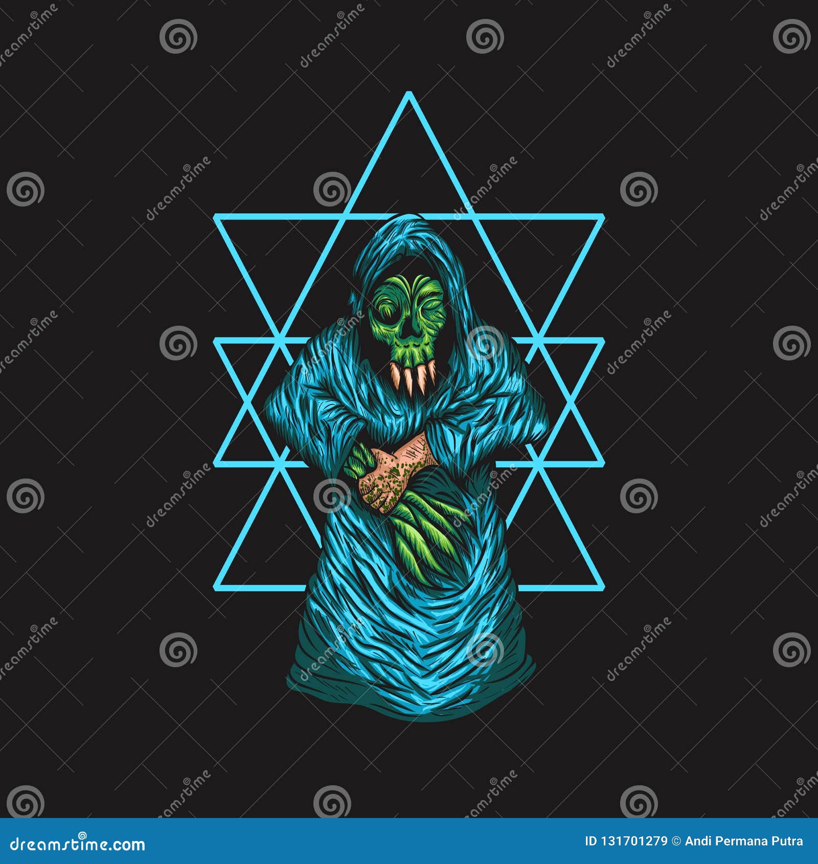 Ejemplo De Madera Del Vector Del Monstruo Humano Ilustración del Vector ...