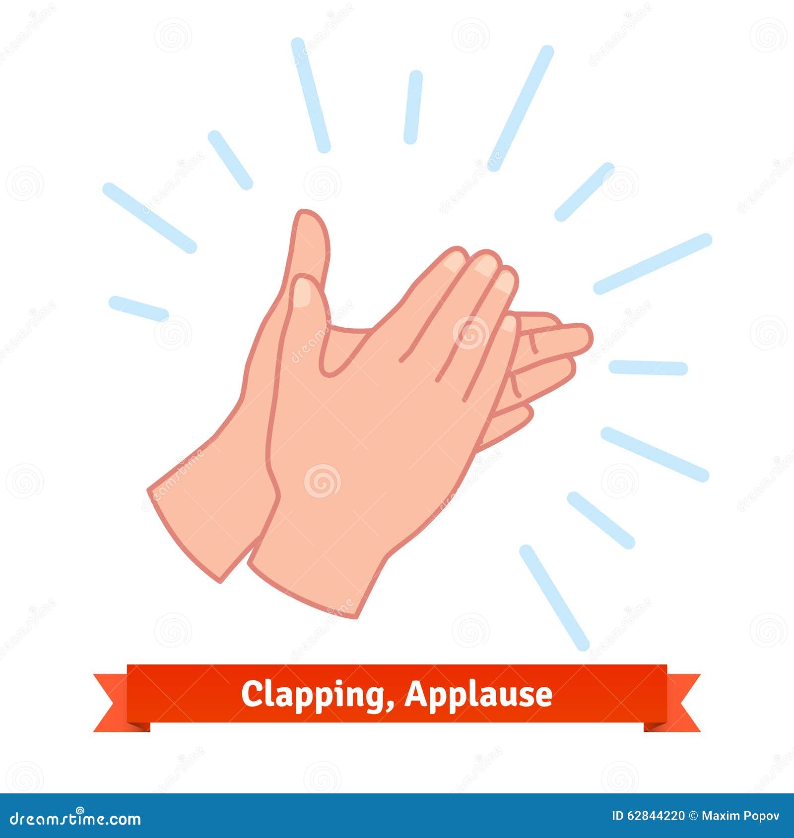 Ejemplo De Manos De Aplauso Que Aplauden Ilustración del Vector ...