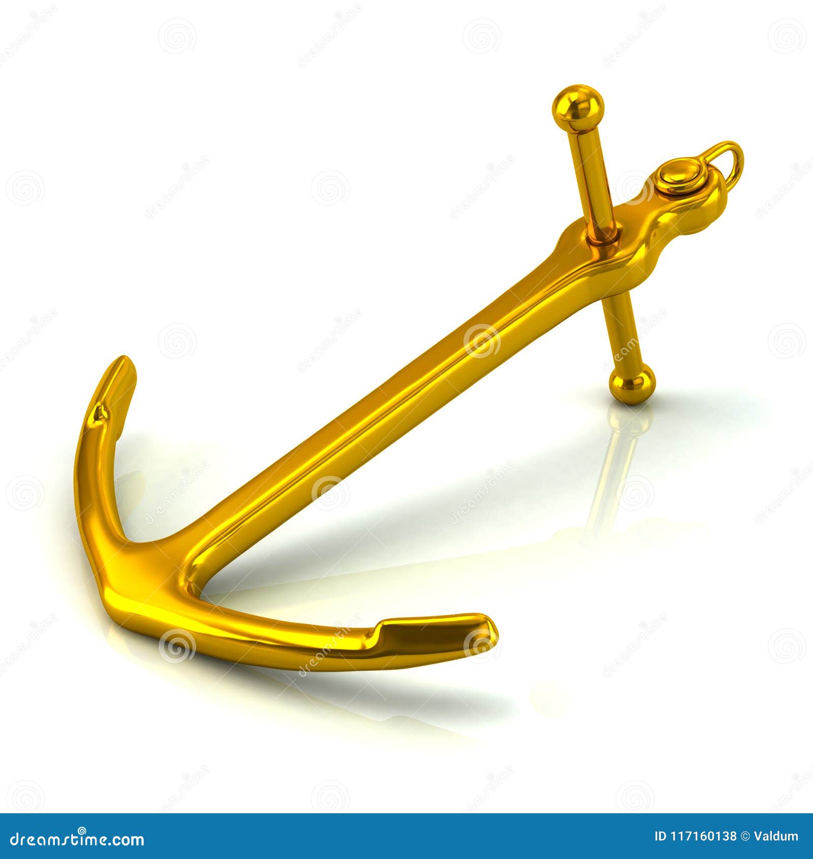 Ejemplo De Oro Del Ancla 3d Stock de ilustración - Ilustración de ...