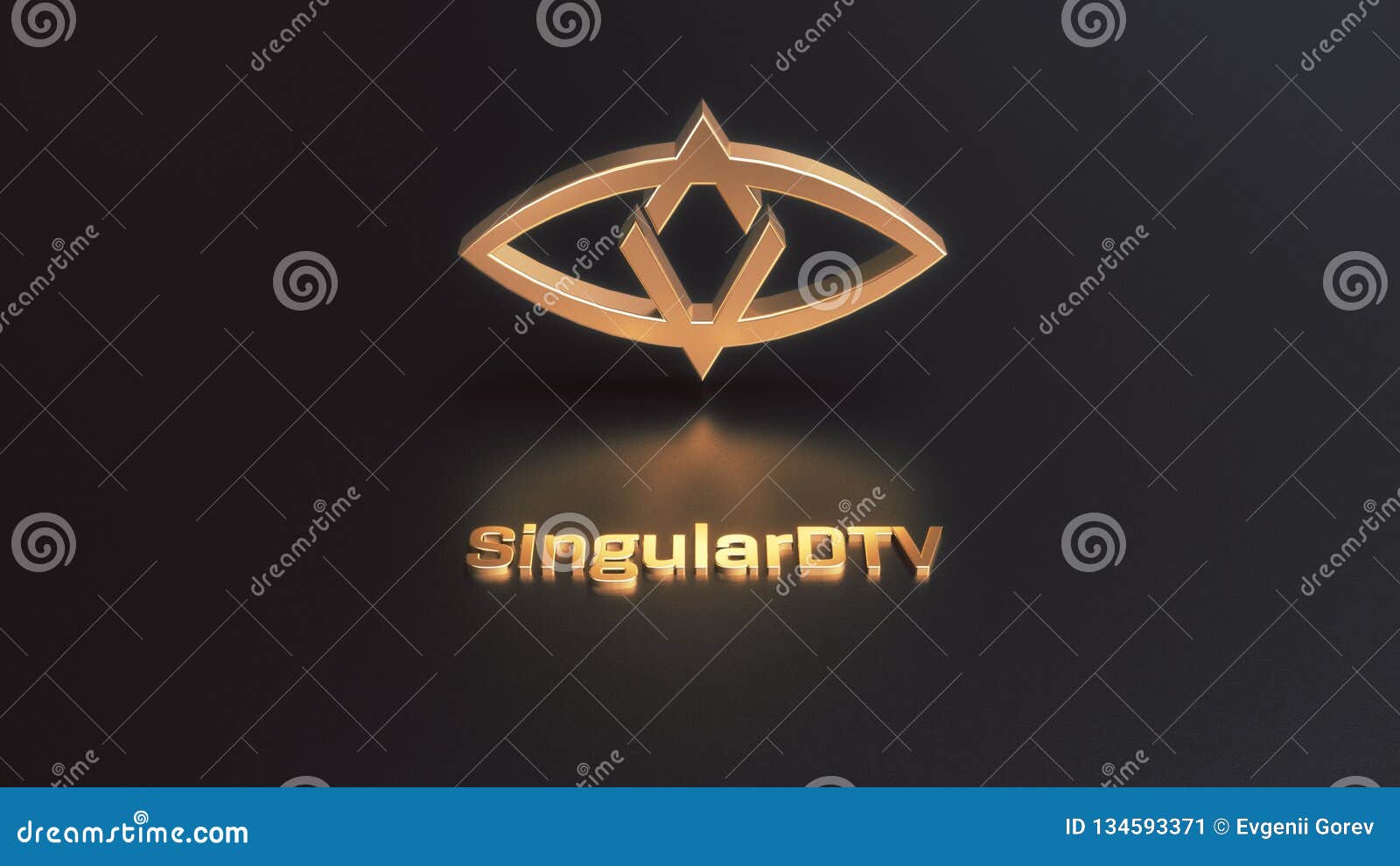 Ejemplo De Oro Del Icono 3d Del Cryptocurrency De SingularDTV Foto editorial - Ilustración de ...