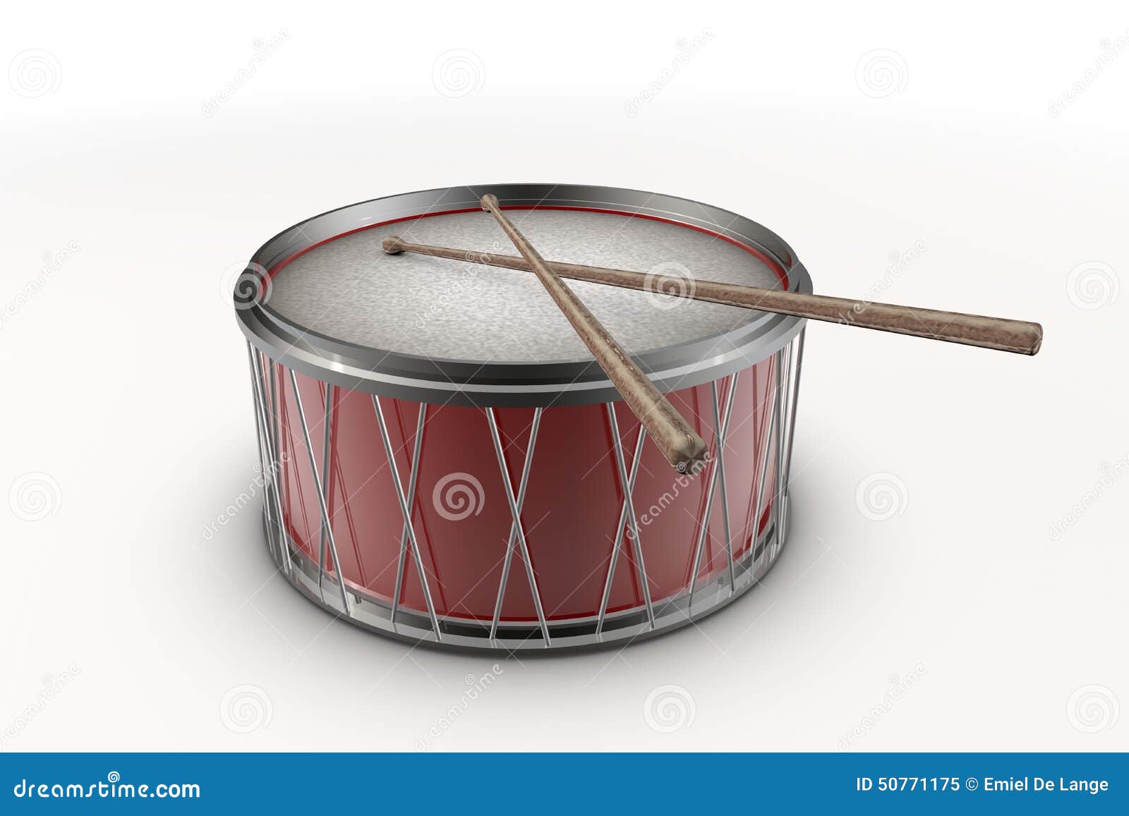 Ejemplo de un tambor rojo stock de ilustración. Ilustración de cilindro ...