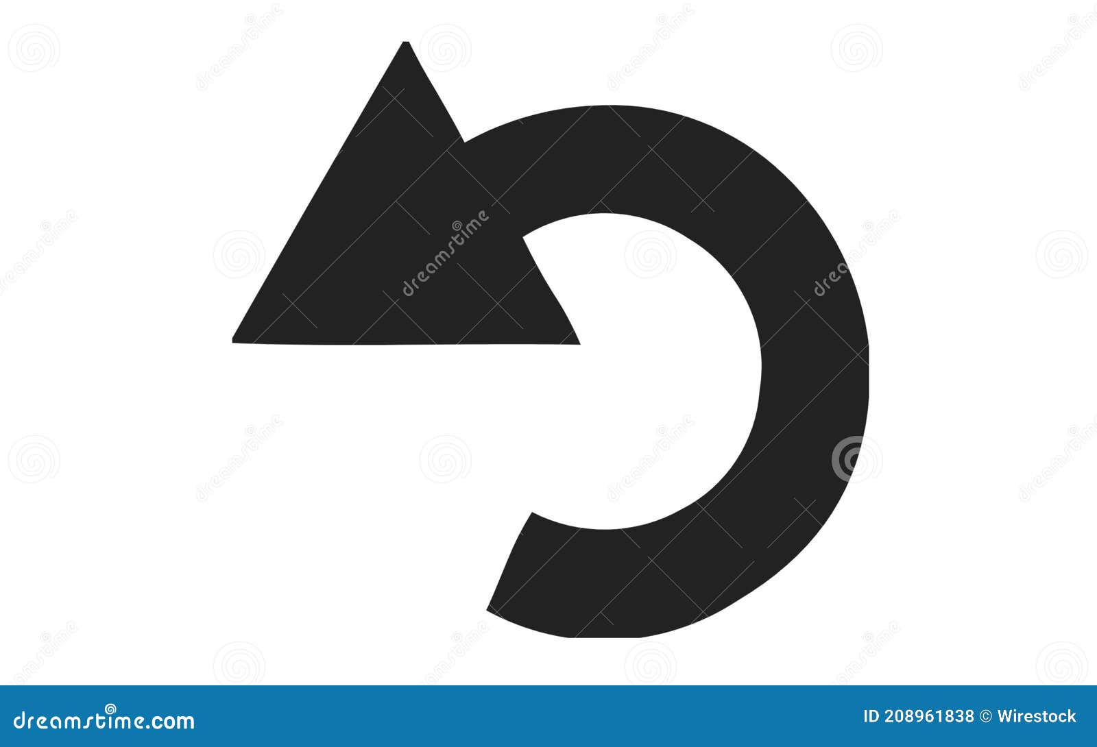 Ejemplo De Una Flecha De Regreso Aislada Sobre Fondo Blanco Stock de ...