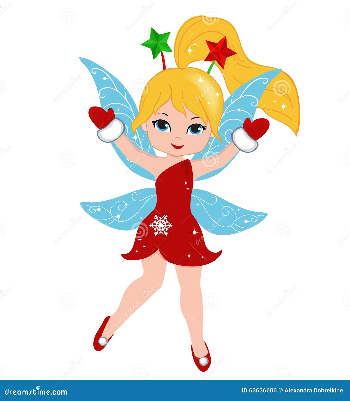 Ejemplo De Una Hada De La Navidad Del Invierno Ilustración del Vector ...