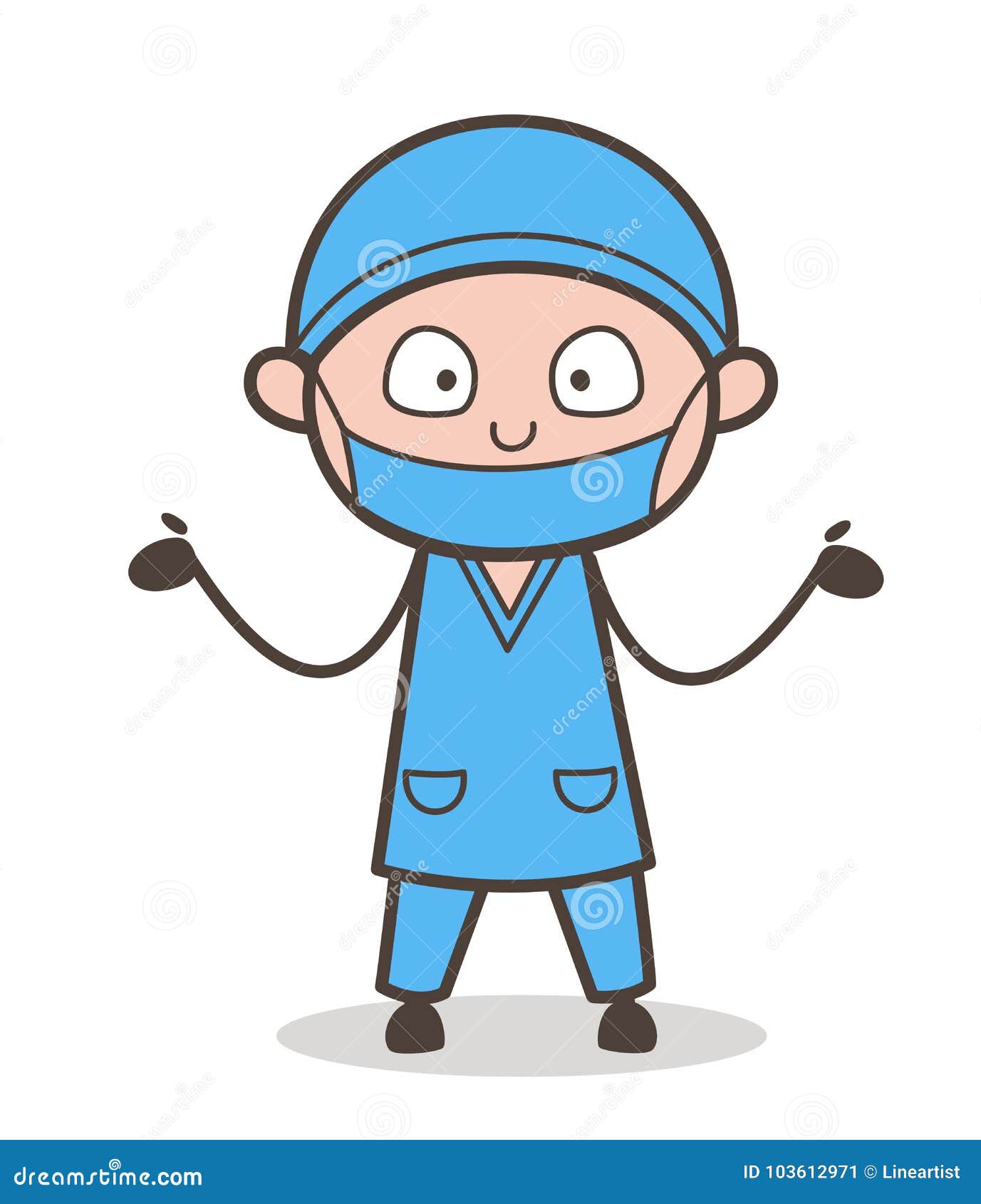 Ejemplo De Wonder Expression Vector Del Cirujano De La Historieta Stock ...