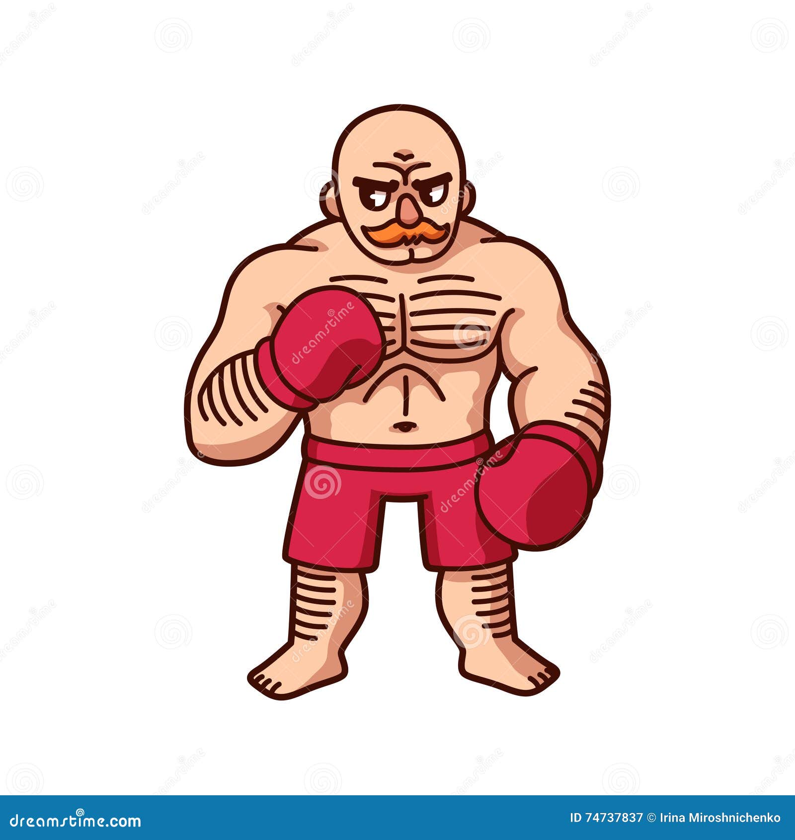 Ejemplo Del Boxeador De La Historieta Ilustración del Vector ...