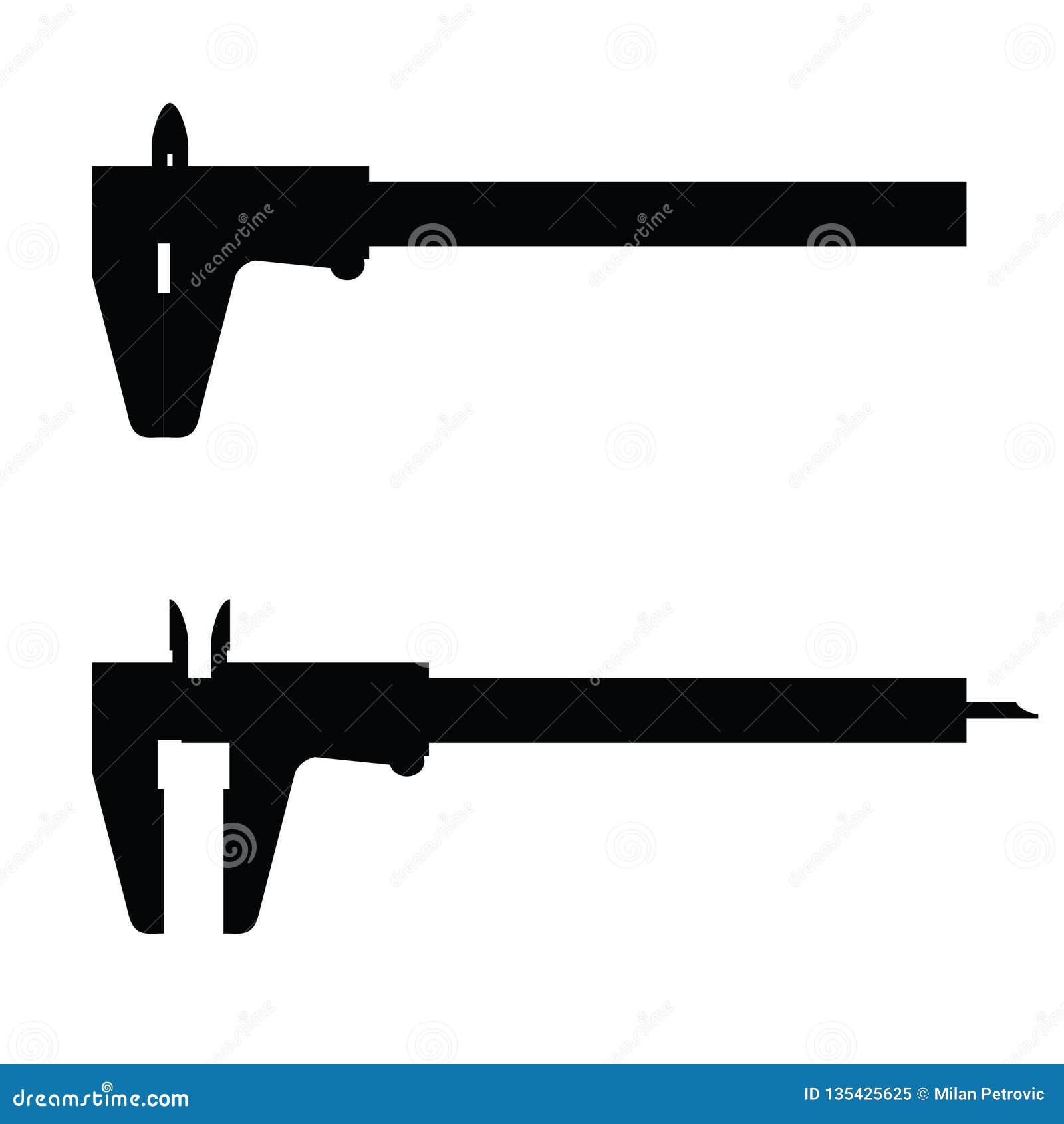 Ejemplo Del Calibrador a Vernier Ilustración del Vector - Ilustración ...