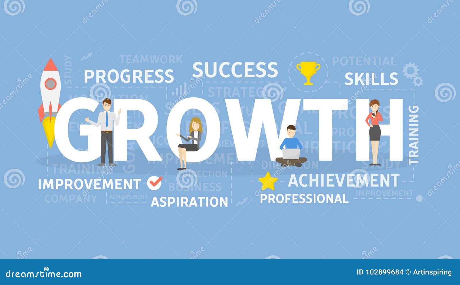Ejemplo Del Concepto Del Crecimiento Ilustración del Vector ...