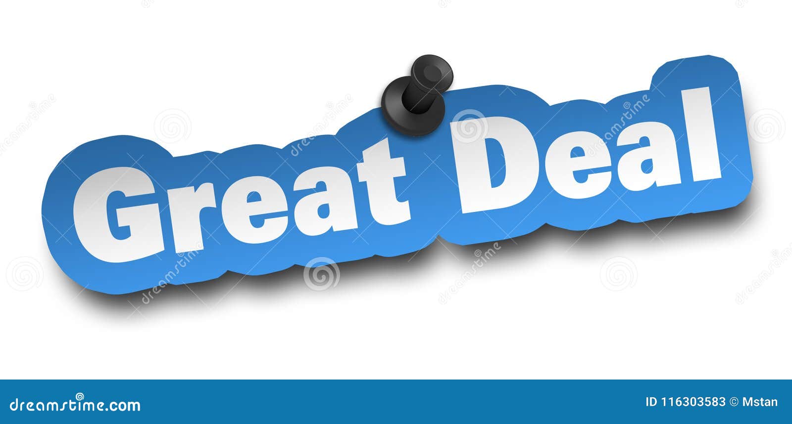 Ejemplo Del Concepto 3d De La Gran Oferta Aislado Stock de ilustración ...